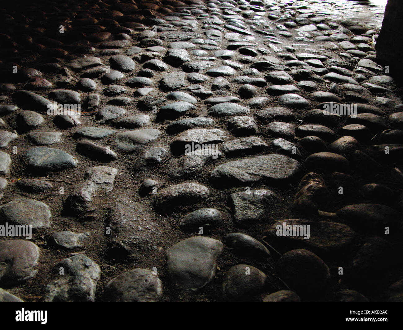 Ancient cobble in castle in Denmark Stock Photo - Alamy