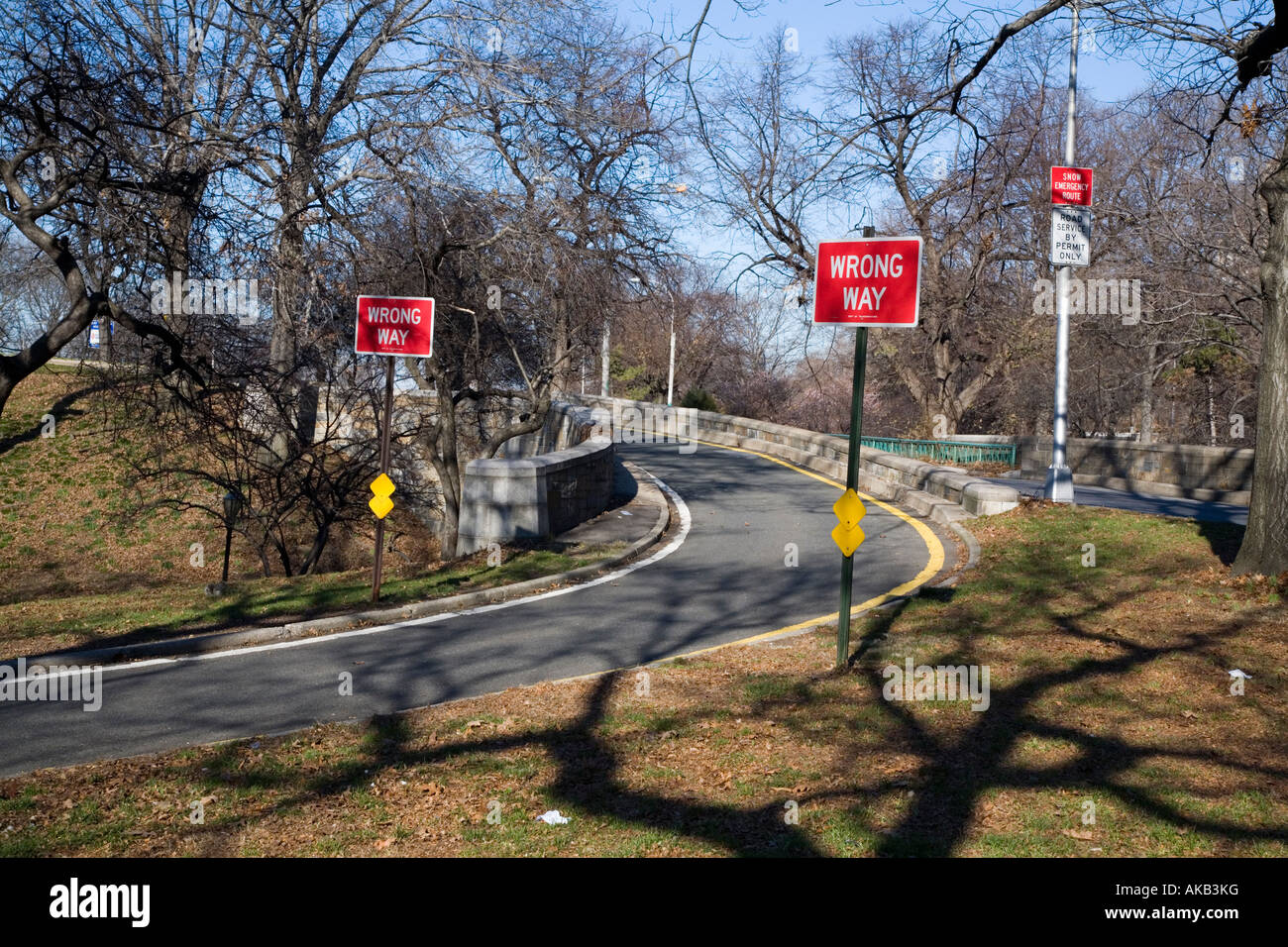 Wrong Way Sign Stock Photo - Alamy