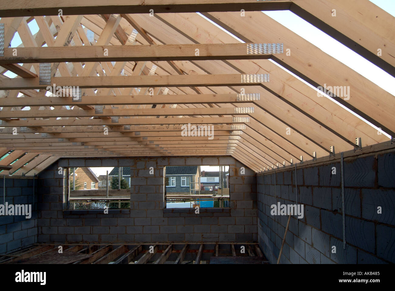 Essex house building site detached house under construction ...