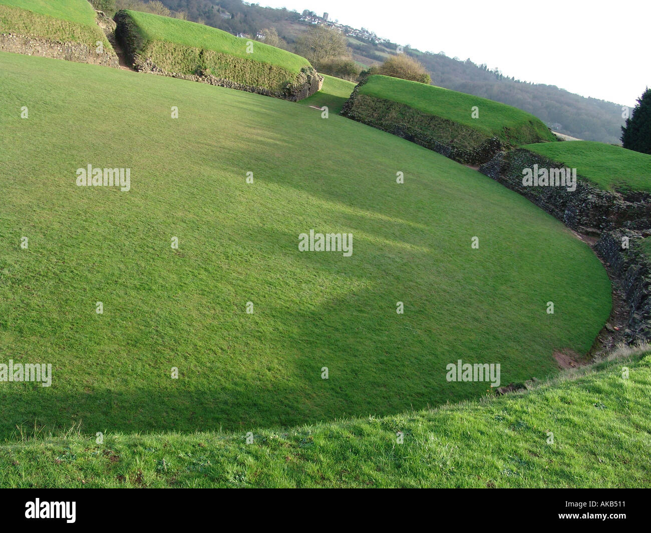 Roman Amphitheatre at Caerleon South Wales GB UK 2004 Stock Photo - Alamy