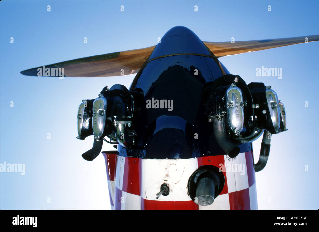 This is an unusual perspective of looking up at the nose propeller and ...
