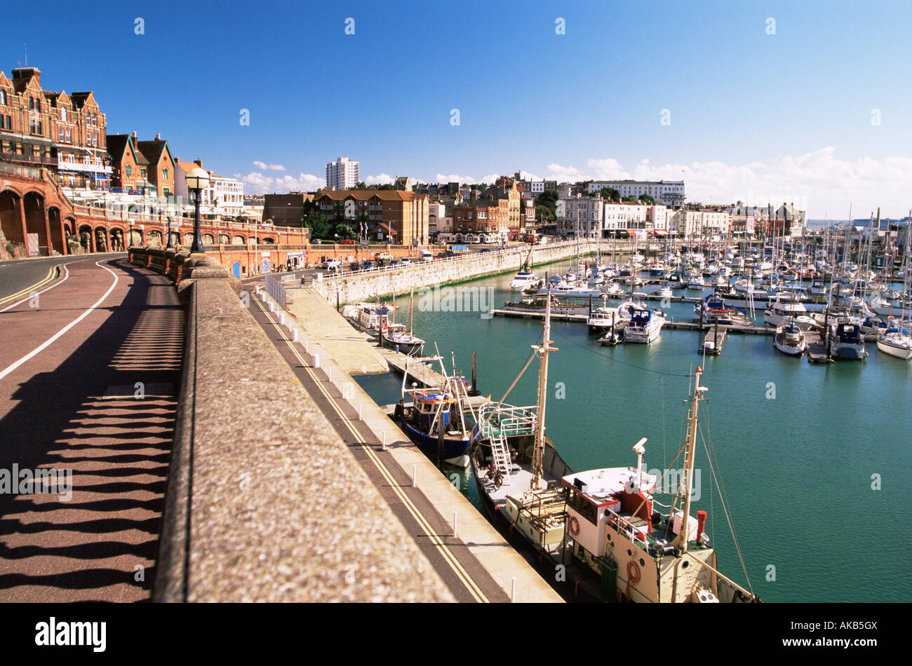 England, Kent, Ramsgate, Boat Marina and Town Skyline Stock Photo - Alamy