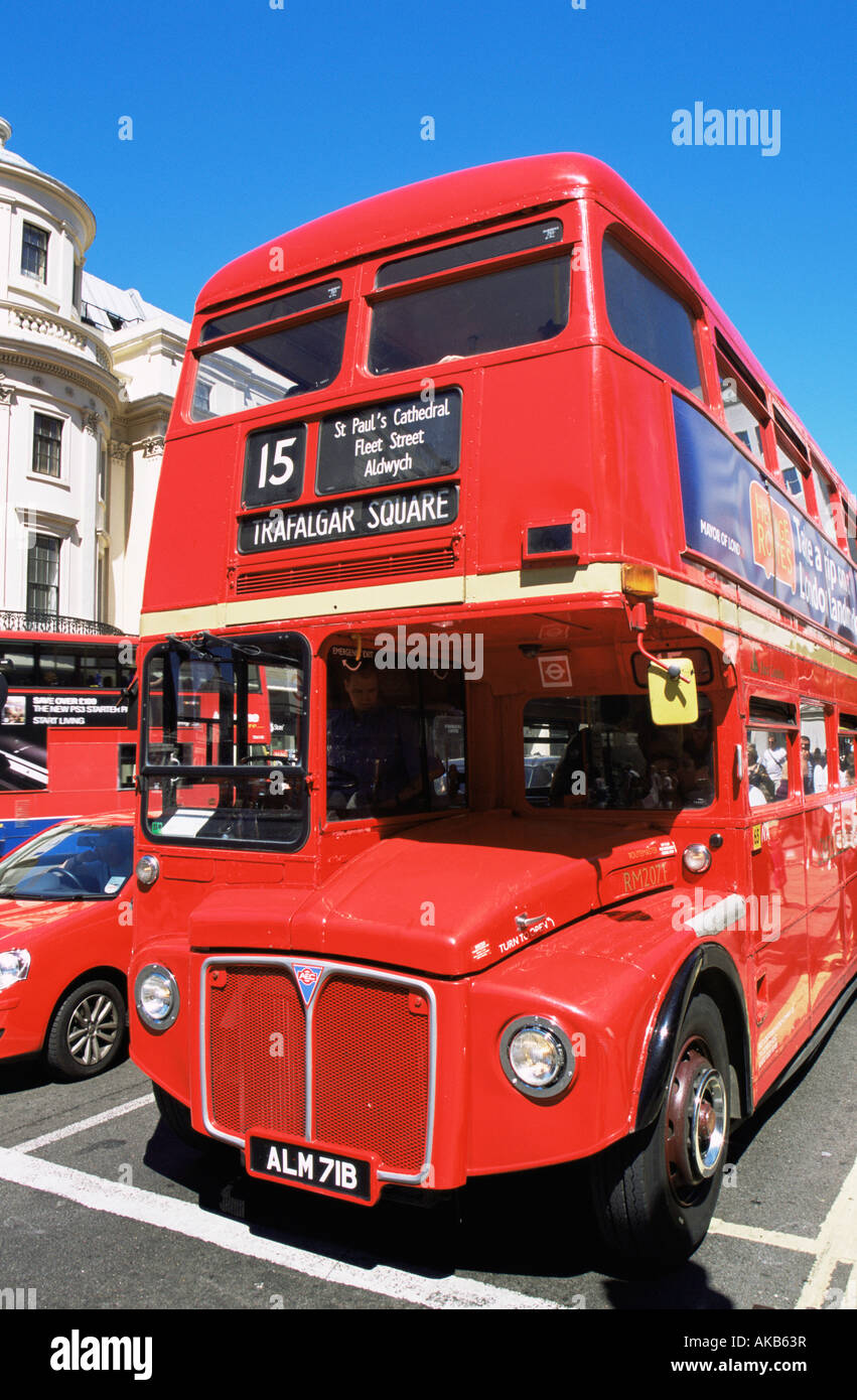England, London, Routemaster Double Decker Bus Stock Photo - Alamy
