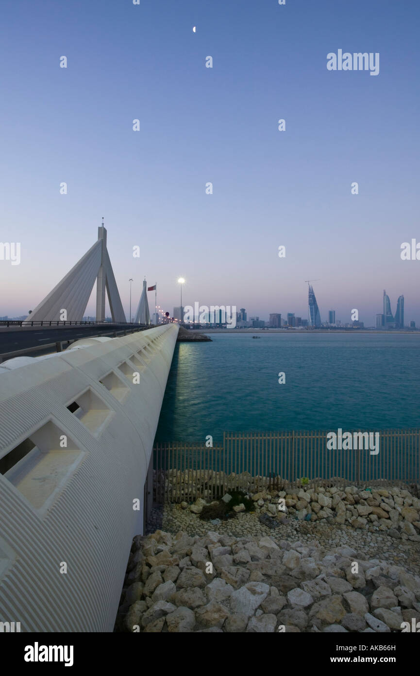 Bahrain Manama Sheikh Isa Causeway Bridge between Manama and Muharraq ...