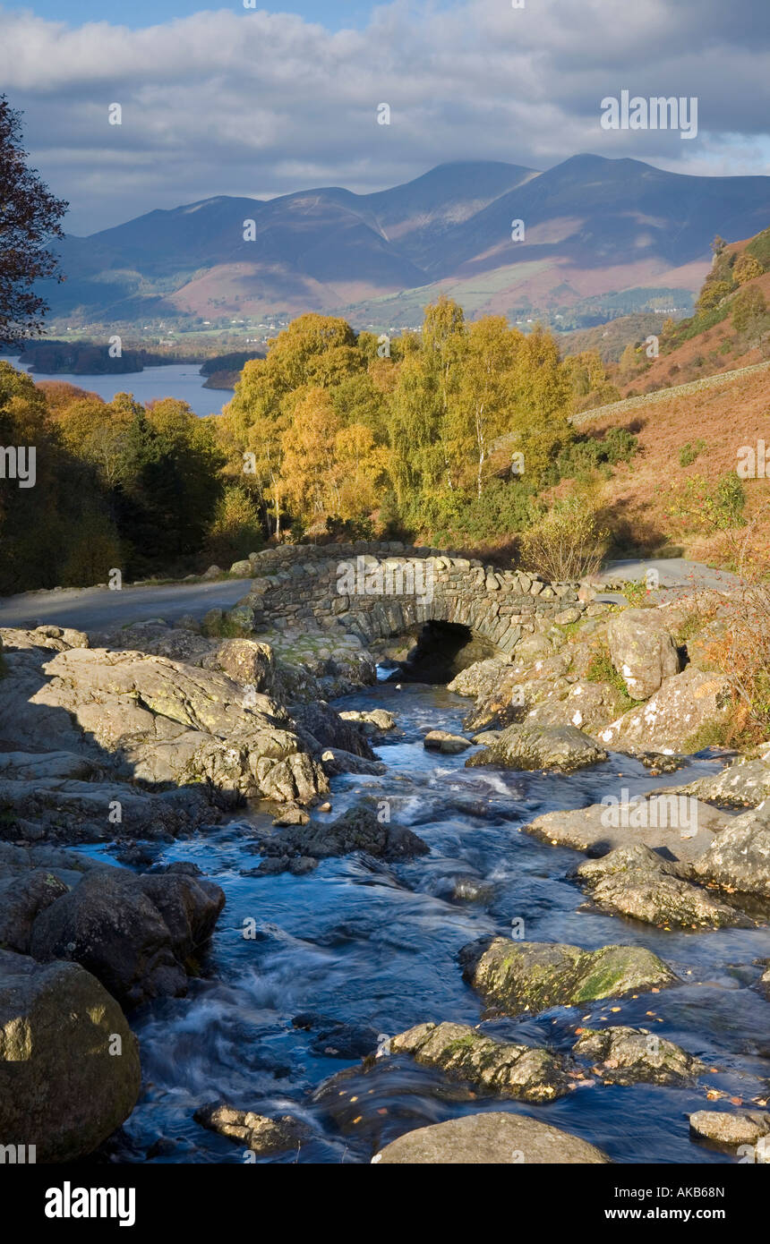 Ashness bridge near Keswick, Lake District, Cumbria, England Stock ...