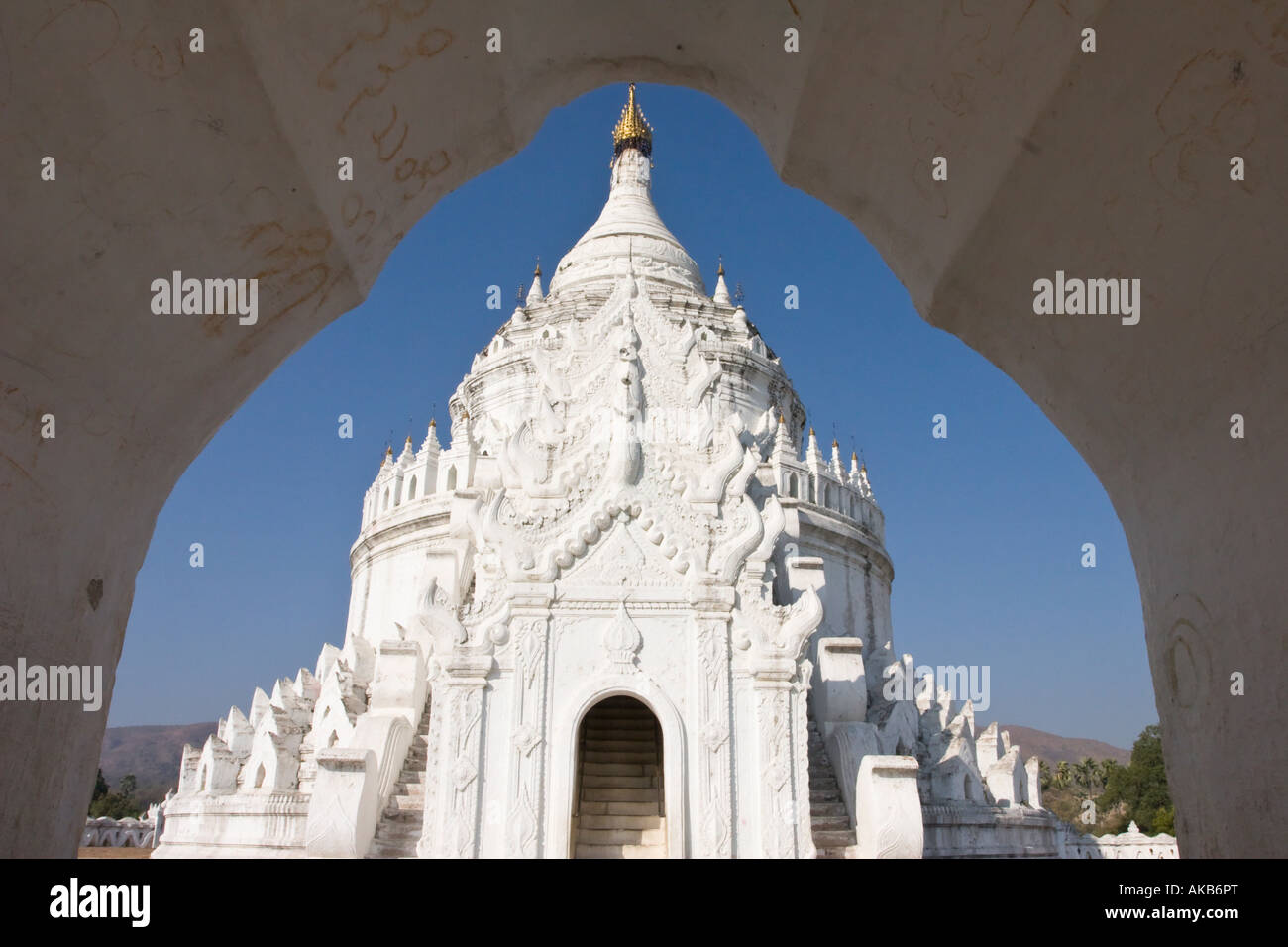 Myanmar (Burma), Mandalay, Mingun, Hsinbyume Paya (Myatheindan Stock ...