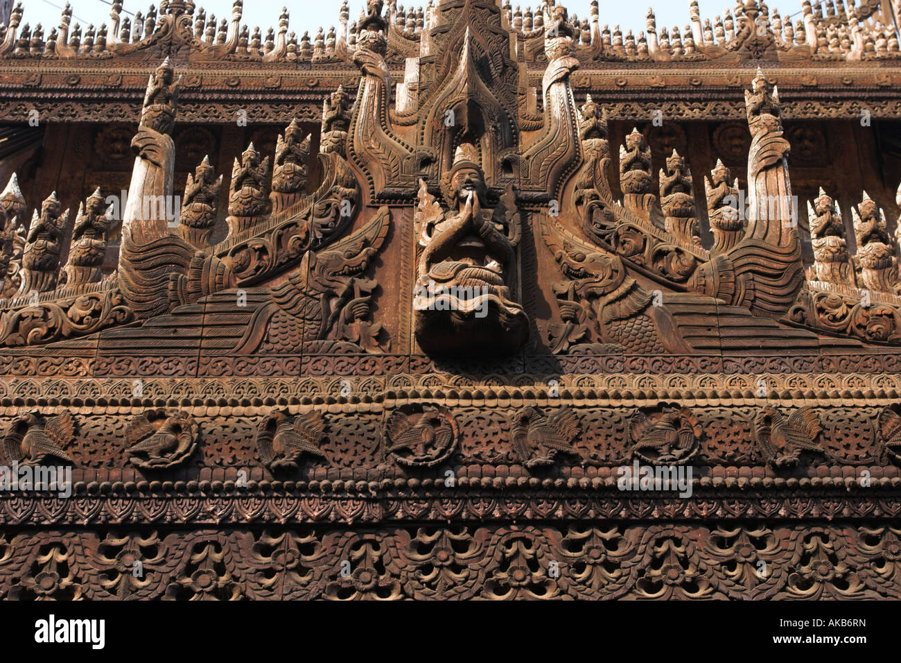 Myanmar (Burma), Mandalay, Shwenandaw Kyaung (Golden Palace Monastery ...