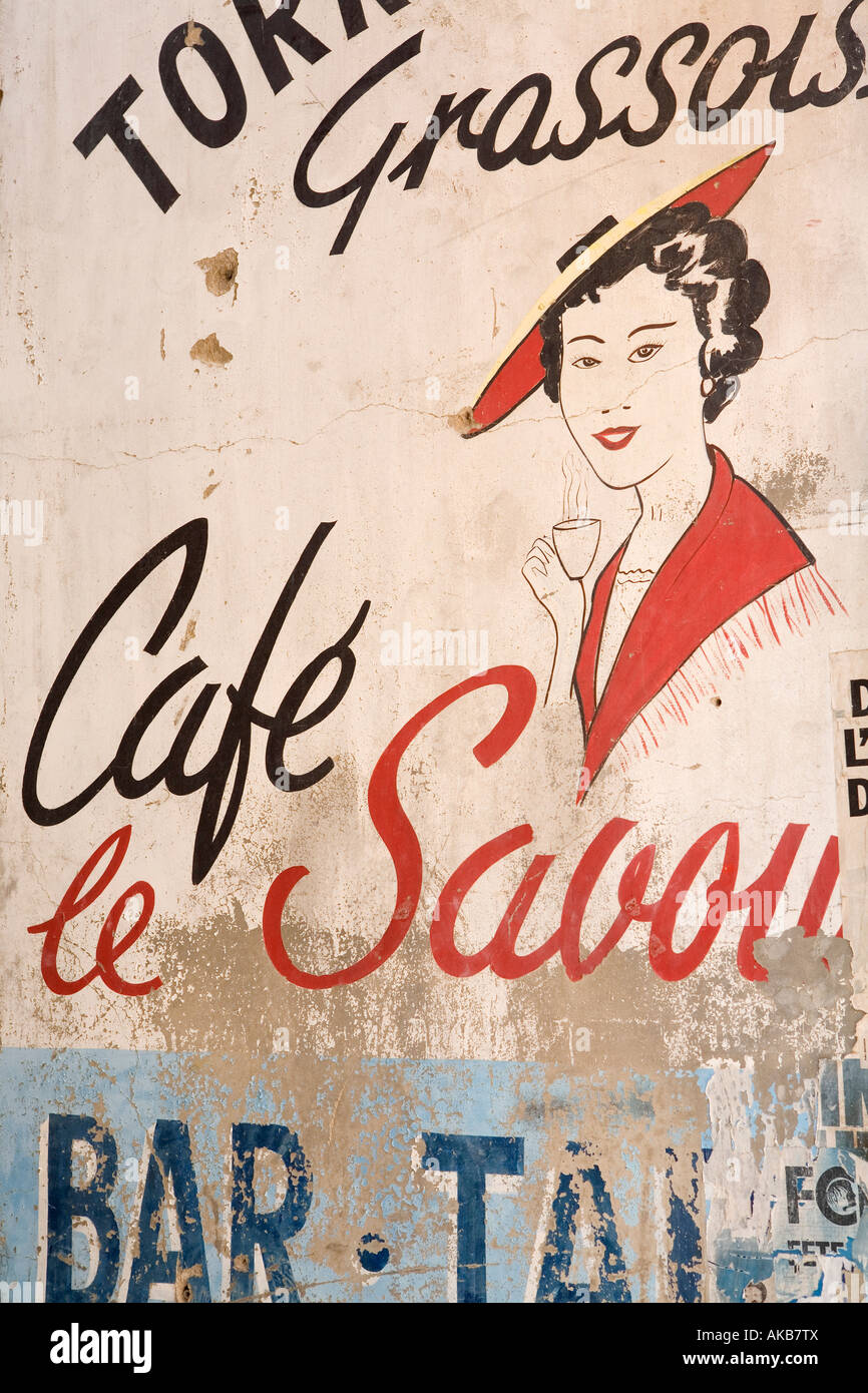 Cafe Sign, Grasse, Provence, France Stock Photo - Alamy