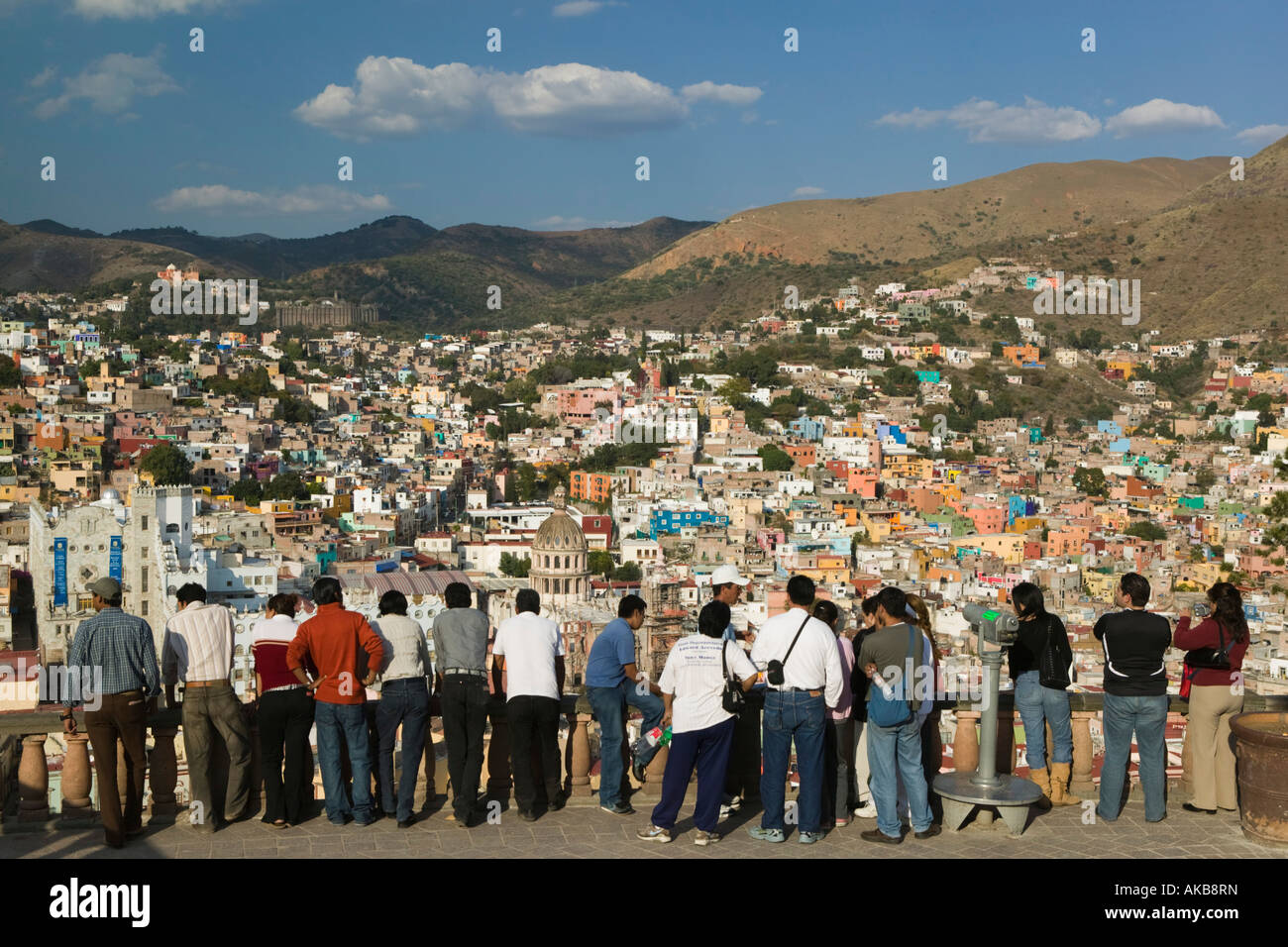 Mexico, Guanajuato State, Guanajuato, Town view from El Pipila Monument ...