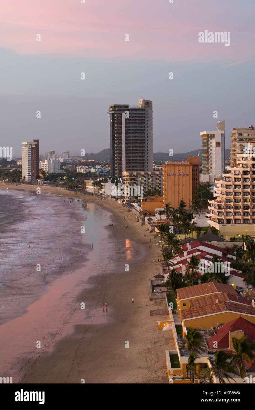 Mexico, Sinaloa State, Mazatlan, Zona Dorada, Playa Las Gaviotas Beach ...