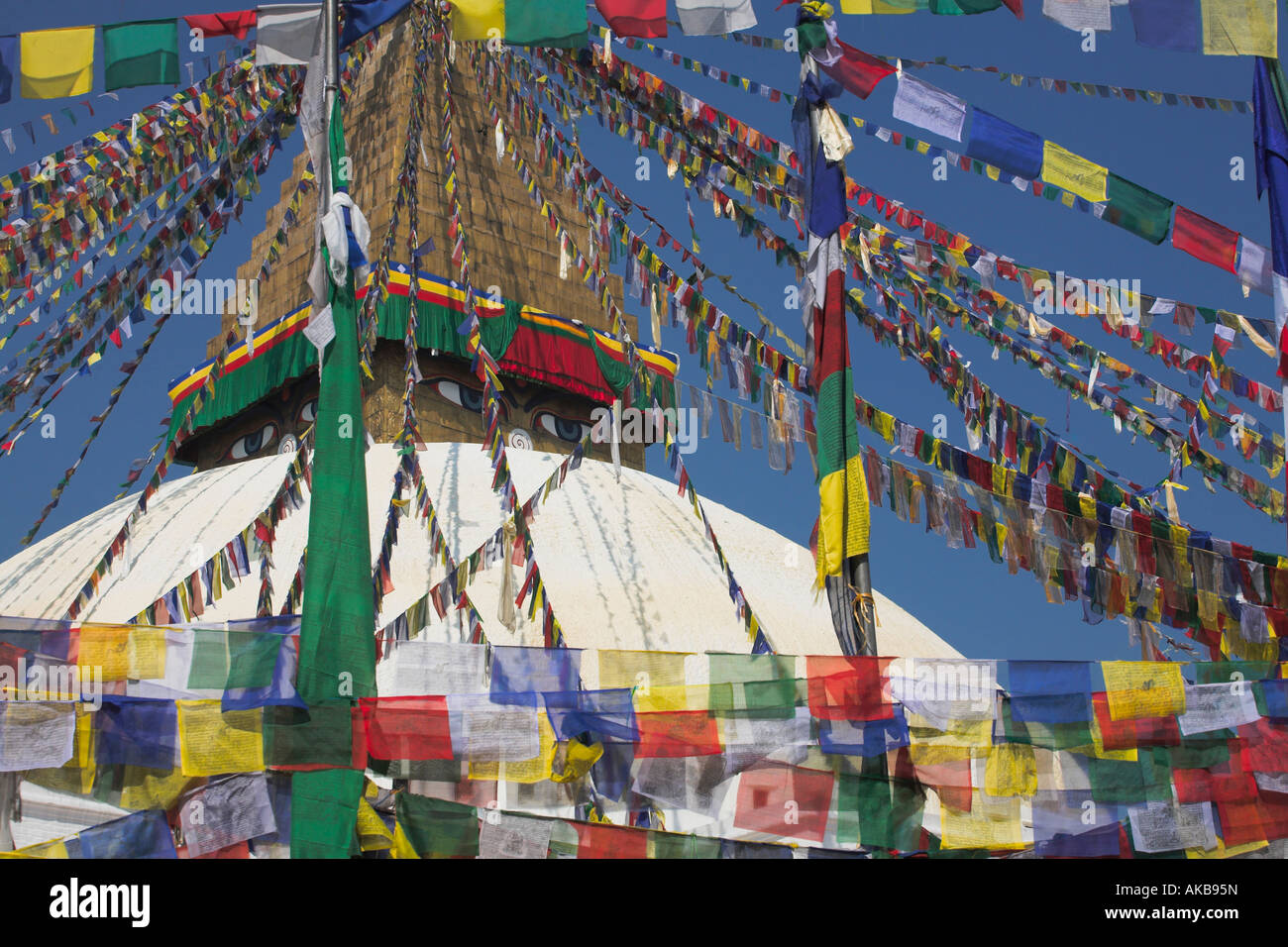 Nepal, Kathmandu, Bodhnath Buddhist stupa, Lhosar Tibetan and Sherpa ...