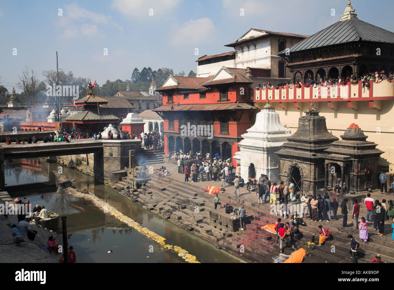 Nepal, Kathmandu, Pashupatinath Temple, Cremation ceremony, Bagmati ...