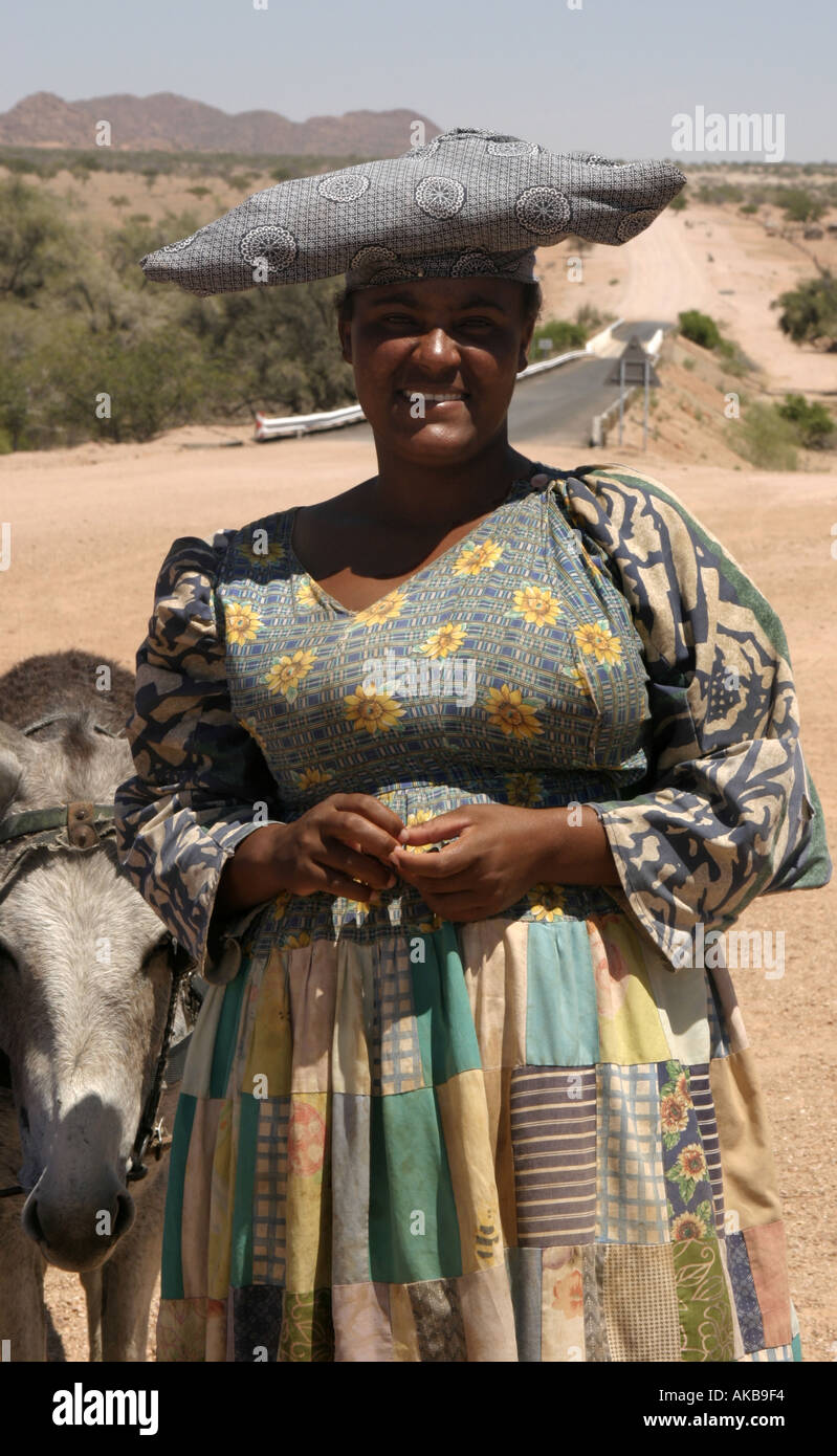 Namibia Damaraland lady Stock Photo - Alamy