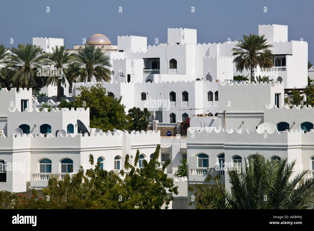 Oman, Muscat, Qurm, Buildings of Qurm Area Stock Photo - Alamy