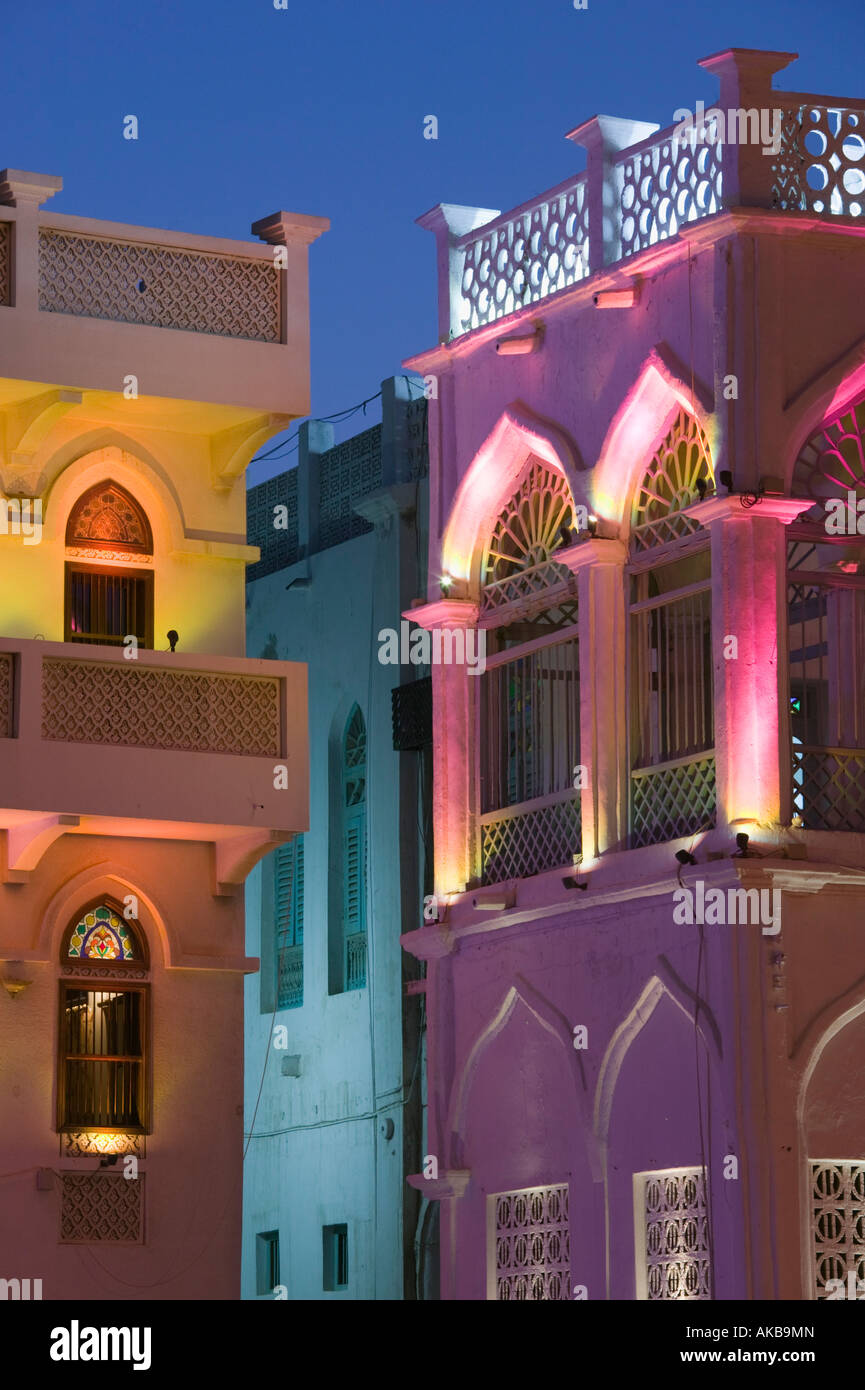 Oman, Muscat, Mutrah, Mutrah Corniche Buildings Stock Photo - Alamy