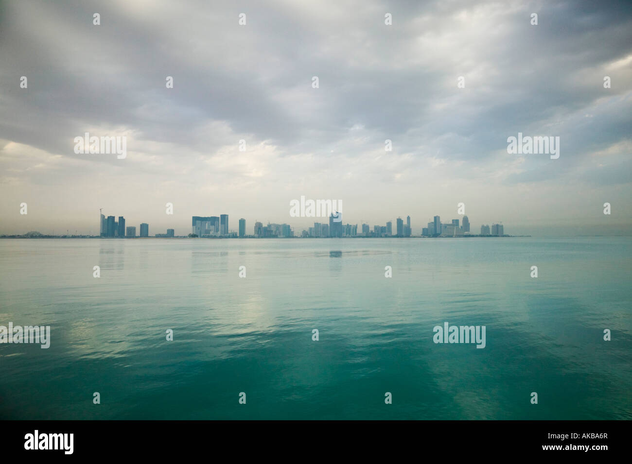 Qatar, Doha, West Bay area across Doha Bay Stock Photo - Alamy