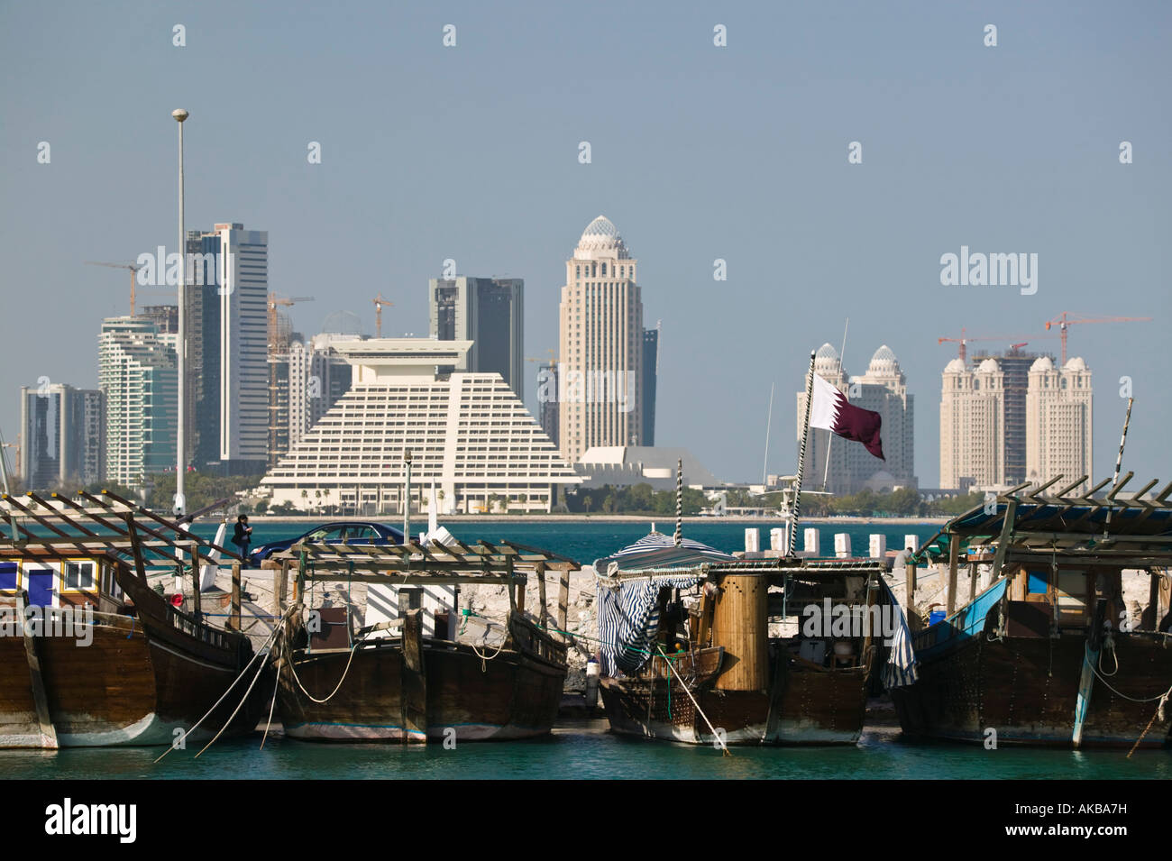 Qatar, Doha, Dhow Harbor Stock Photo - Alamy