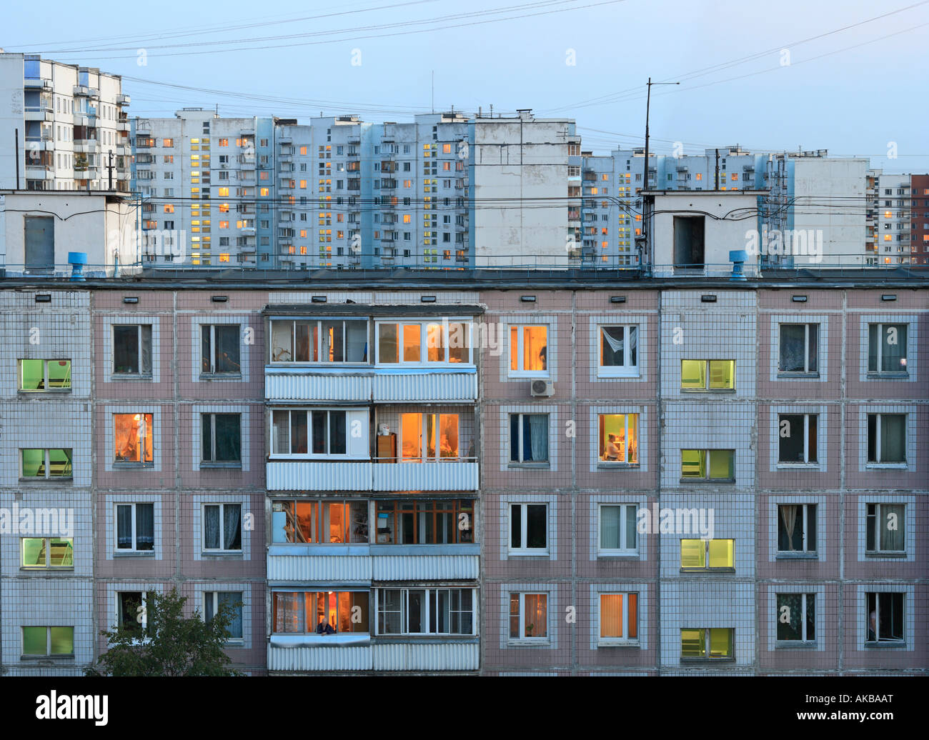 Apartment buildings, Moscow, Russia Stock Photo - Alamy