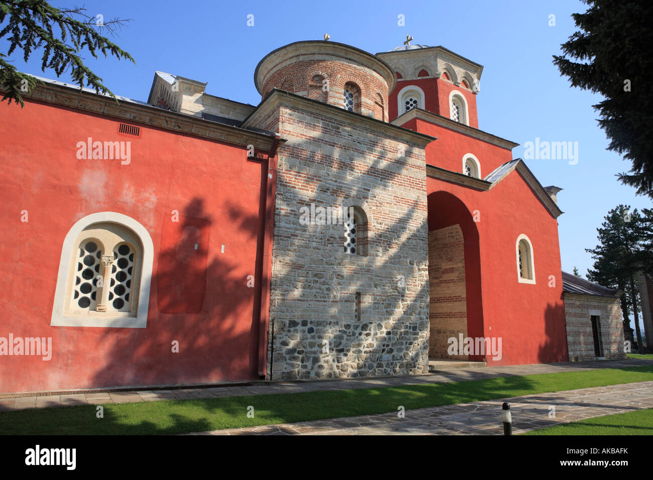 Ascension church of Zica monastery (1208-1215), near Kraljevo, Serbia ...