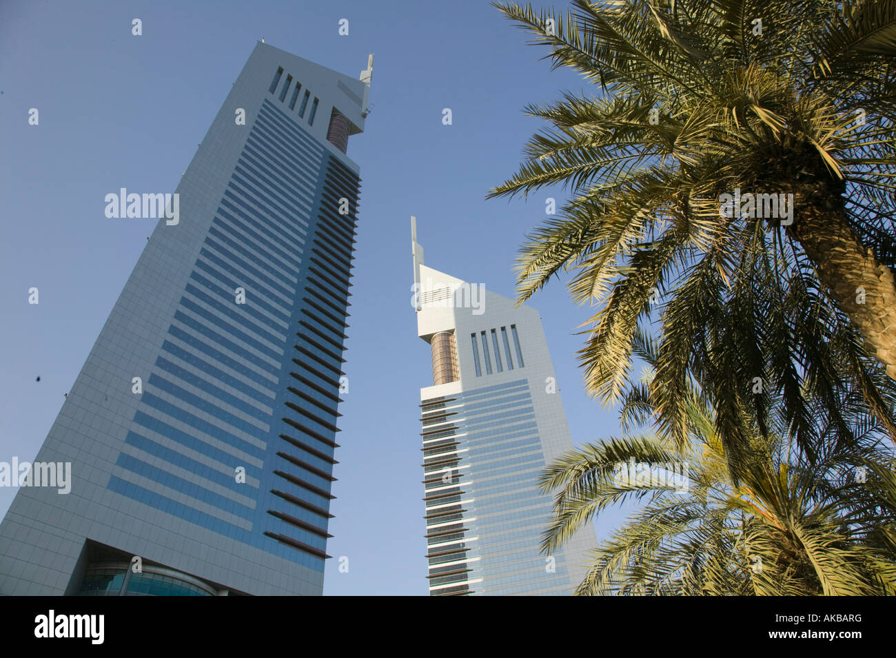 UAE, Dubai, Sheikh Zayed Road Area, Emirates Towers Stock Photo - Alamy