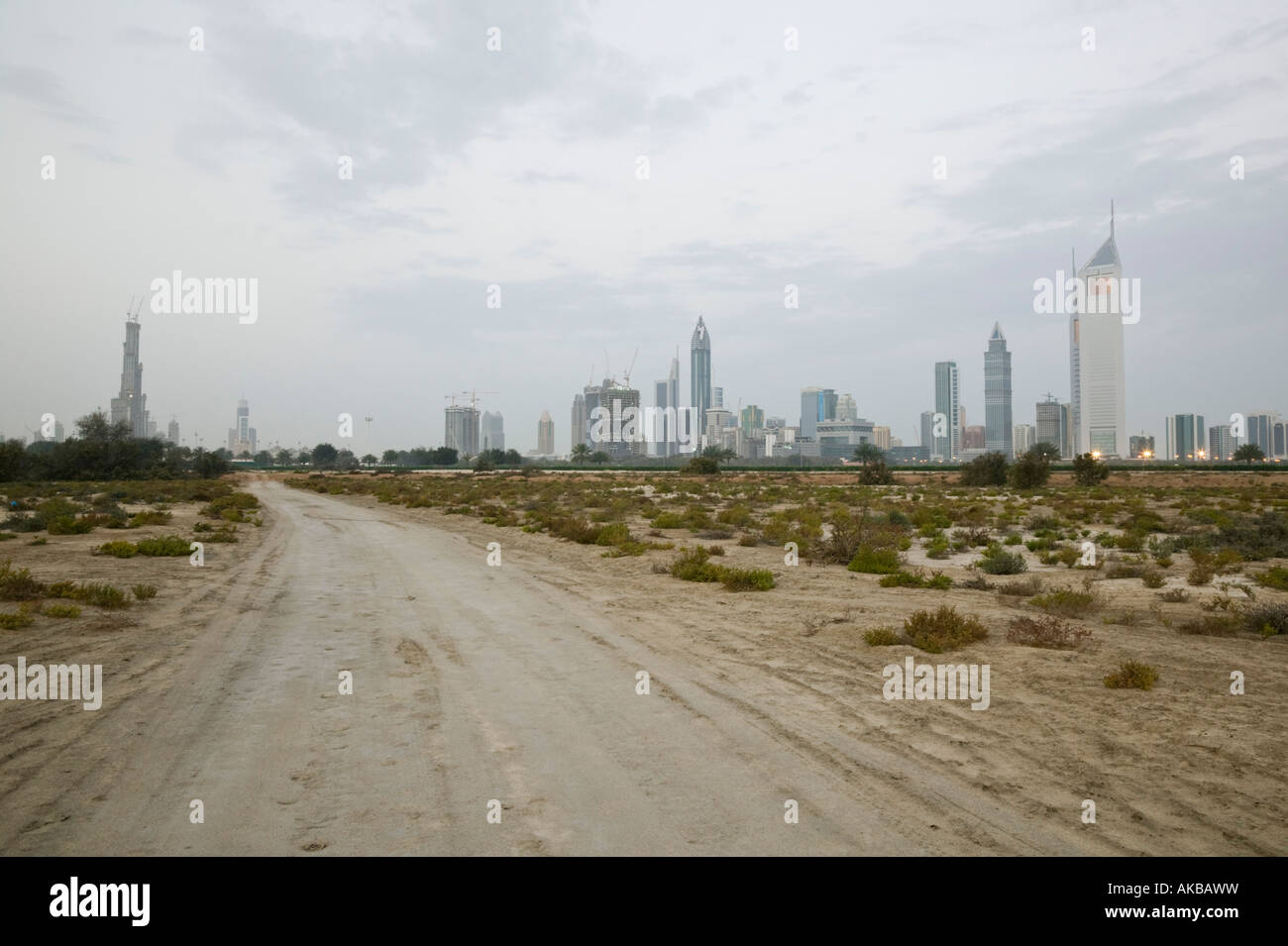 UAE, Dubai, Sheikh Zayed Road Area, Sheikh Zayed Road Highrises from ...