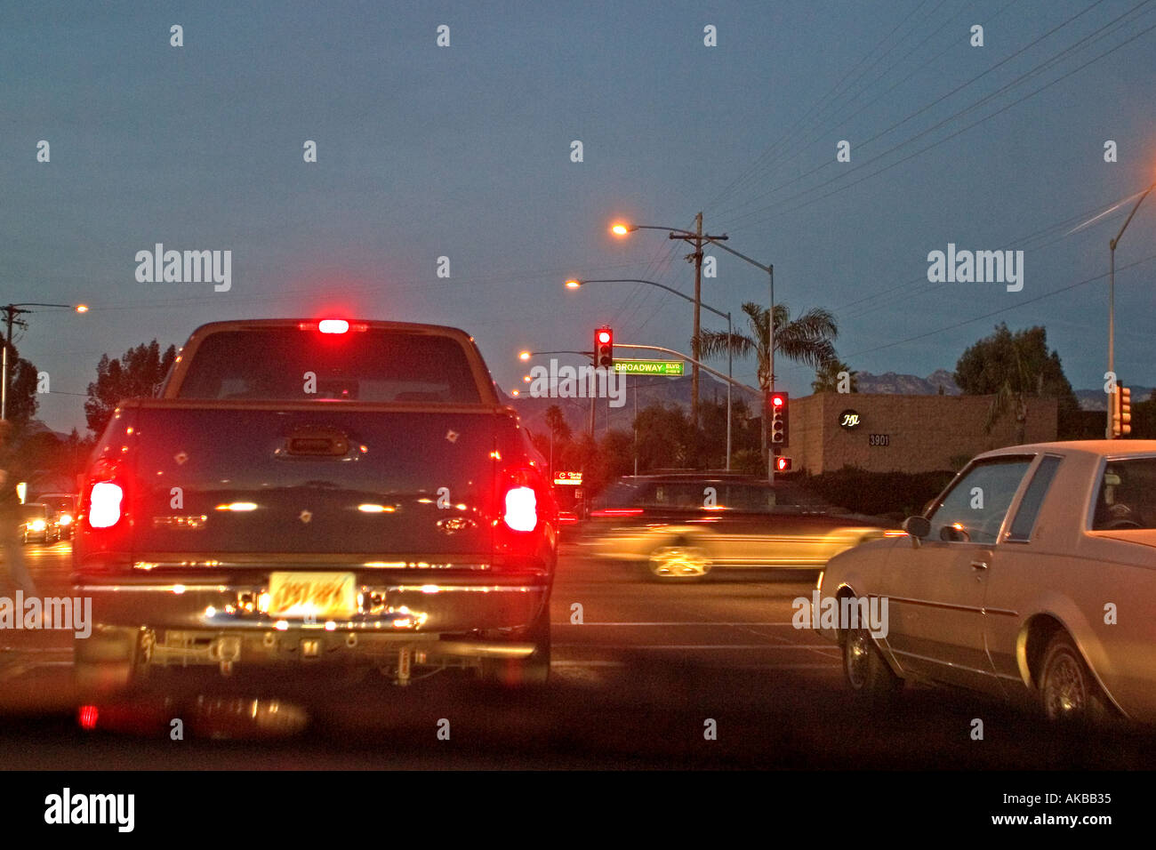 Road Junction at Dusk Tucson Arizona USA Stock Photo - Alamy