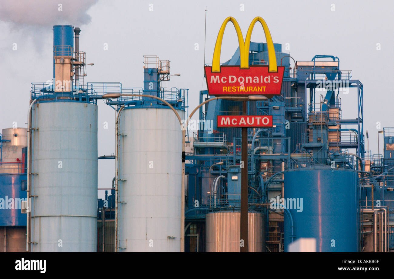 McDonalds s Restaurant in front of a factory Stock Photo - Alamy