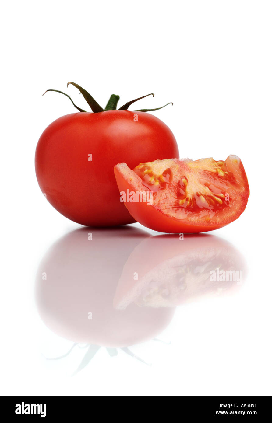 Sliced tomato detail Cut Out Stock Images & Pictures - Alamy