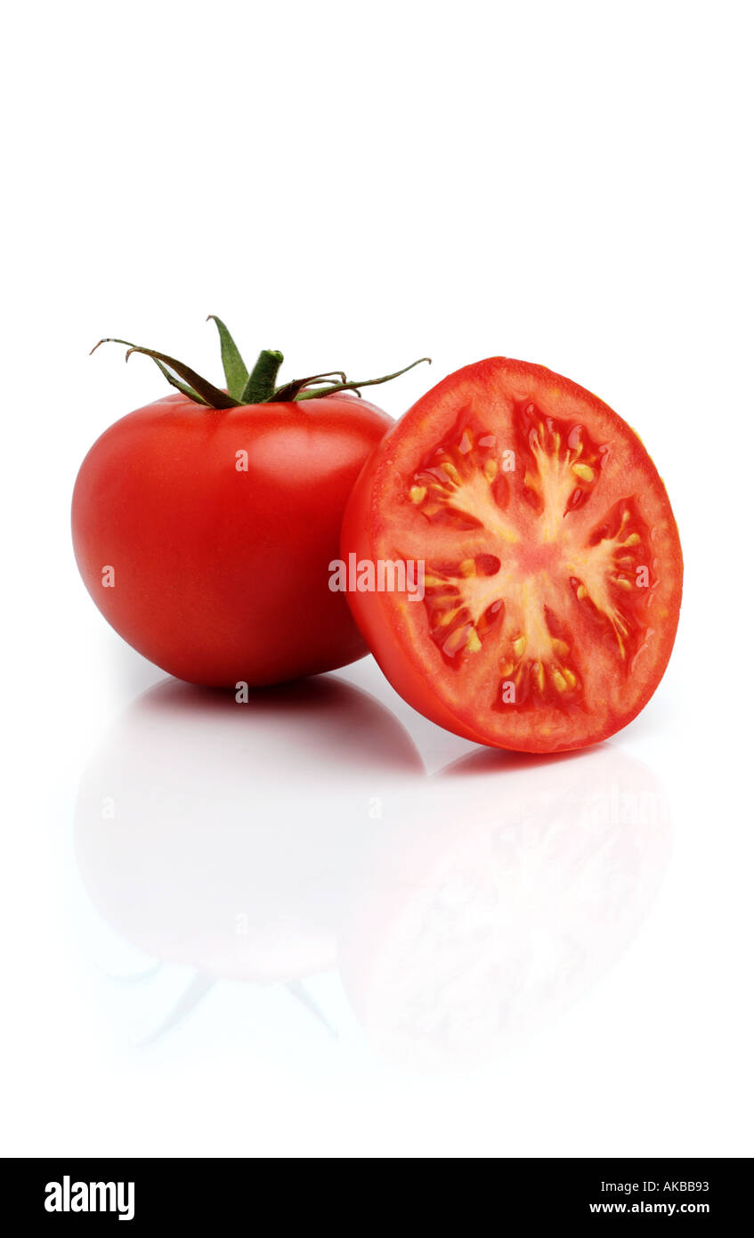 Tomato slice grow Cut Out Stock Images & Pictures - Alamy