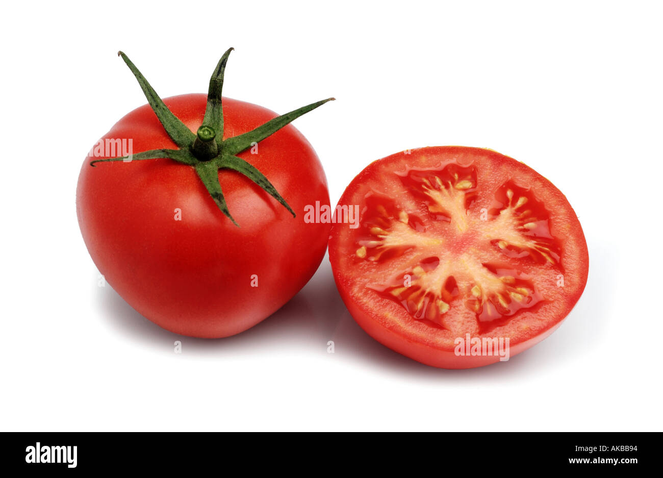 Tomato slice close up inside Cut Out Stock Images & Pictures - Alamy