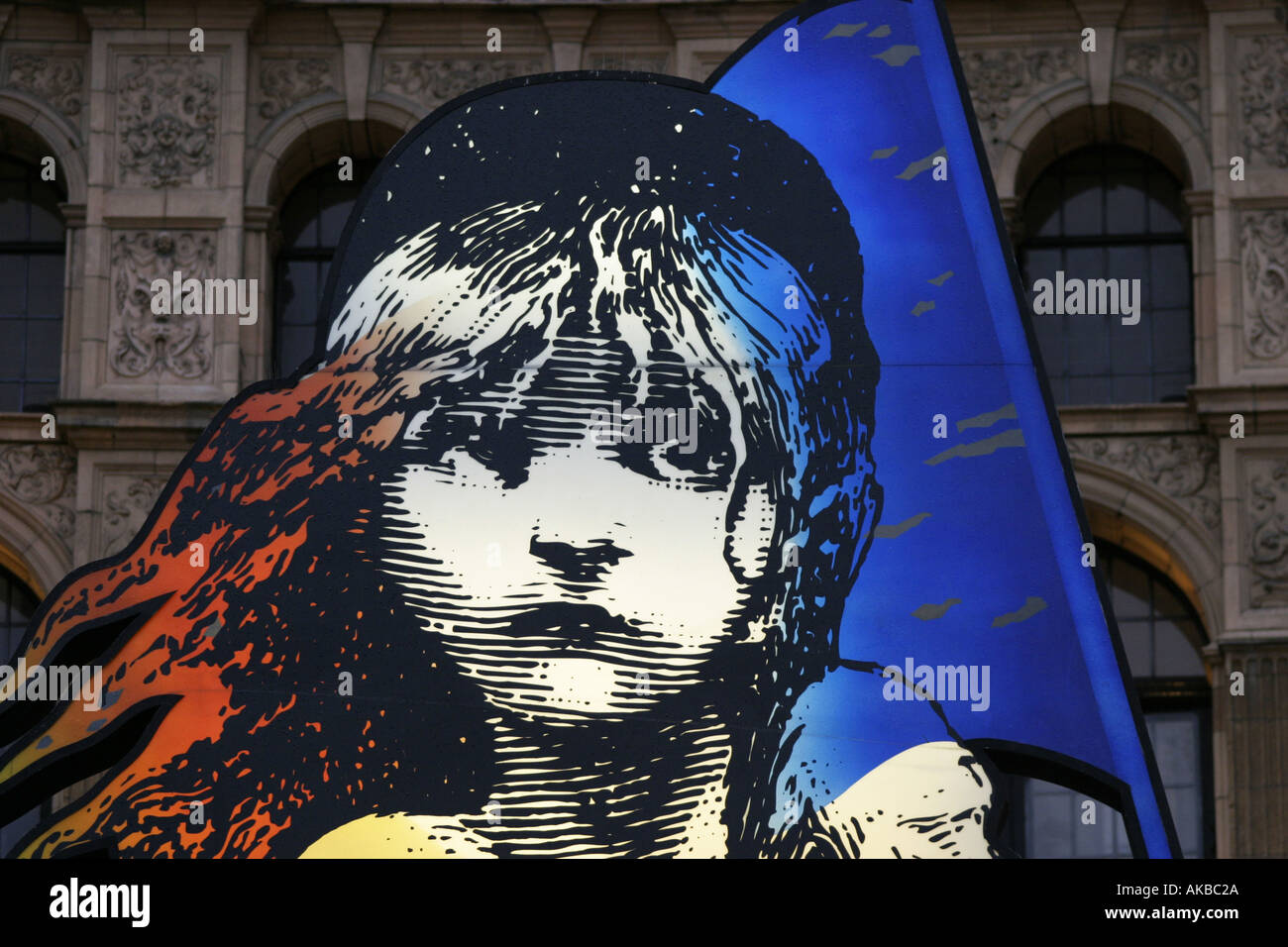 London Theatre Land Les Miserables sign Stock Photo - Alamy