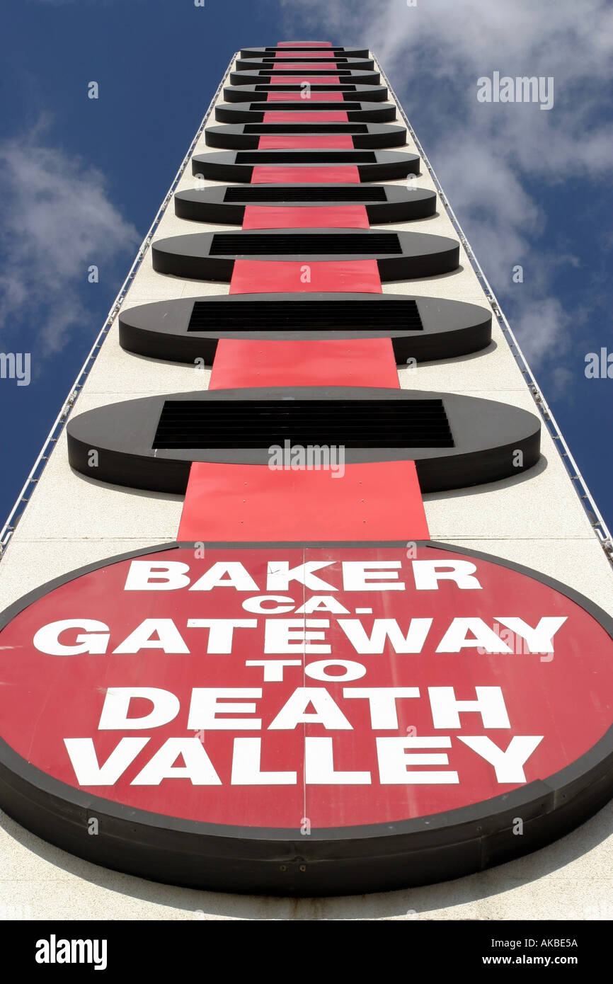 Worlds tallest thermometer at Baker California Stock Photo - Alamy