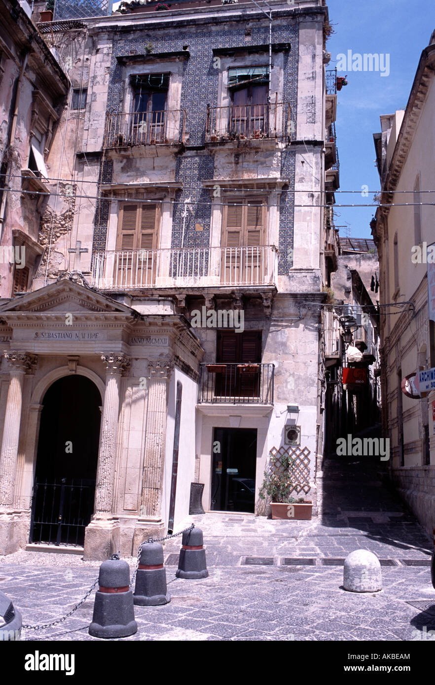 Street in Ortega, Sicily Stock Photo - Alamy