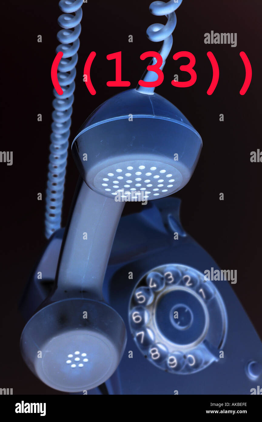 emergency call 133, police, telephone Stock Photo - Alamy