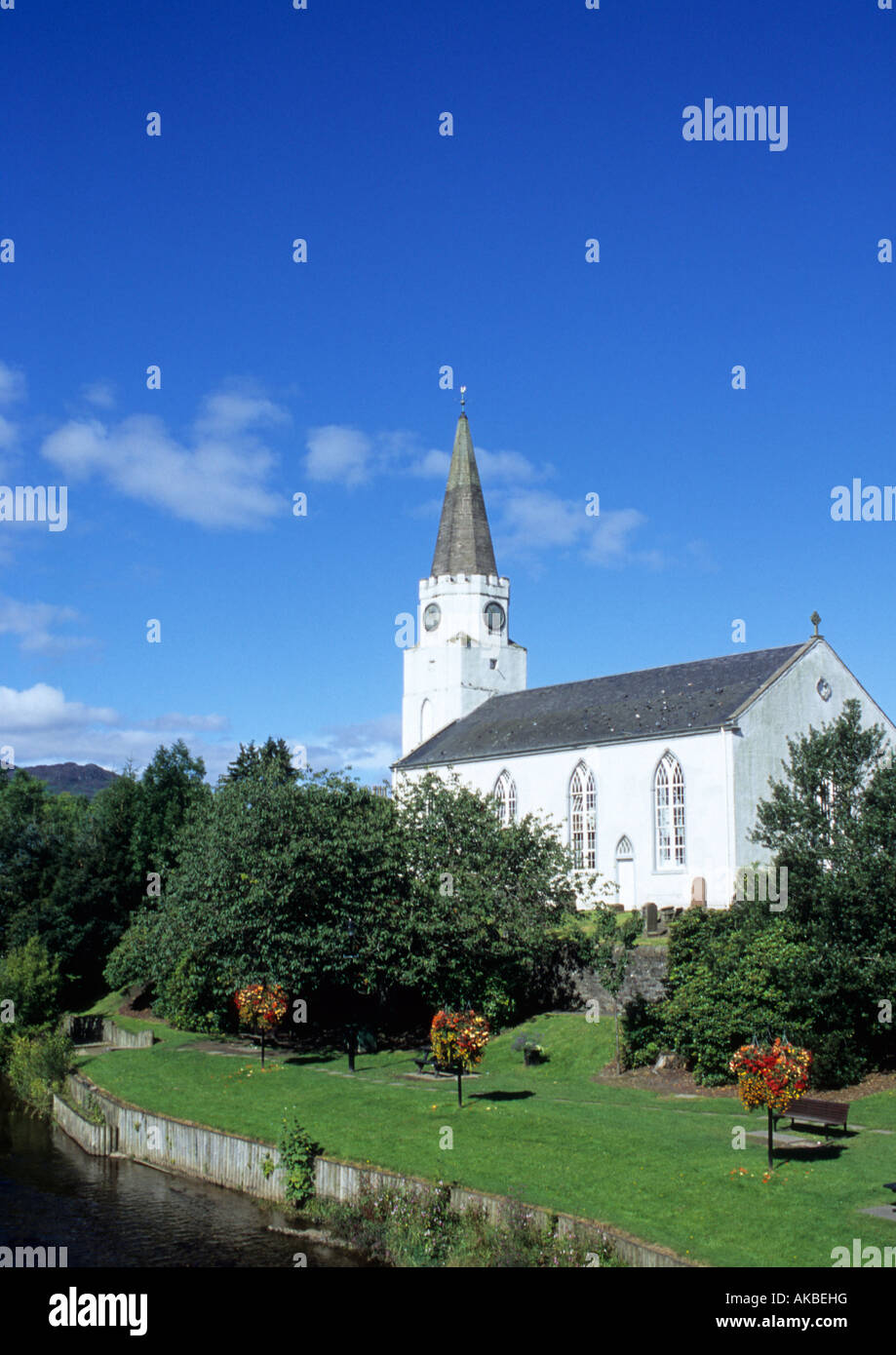 A View Of White Church In Comrie,Perthshire,Scotland Stock Photo - Alamy