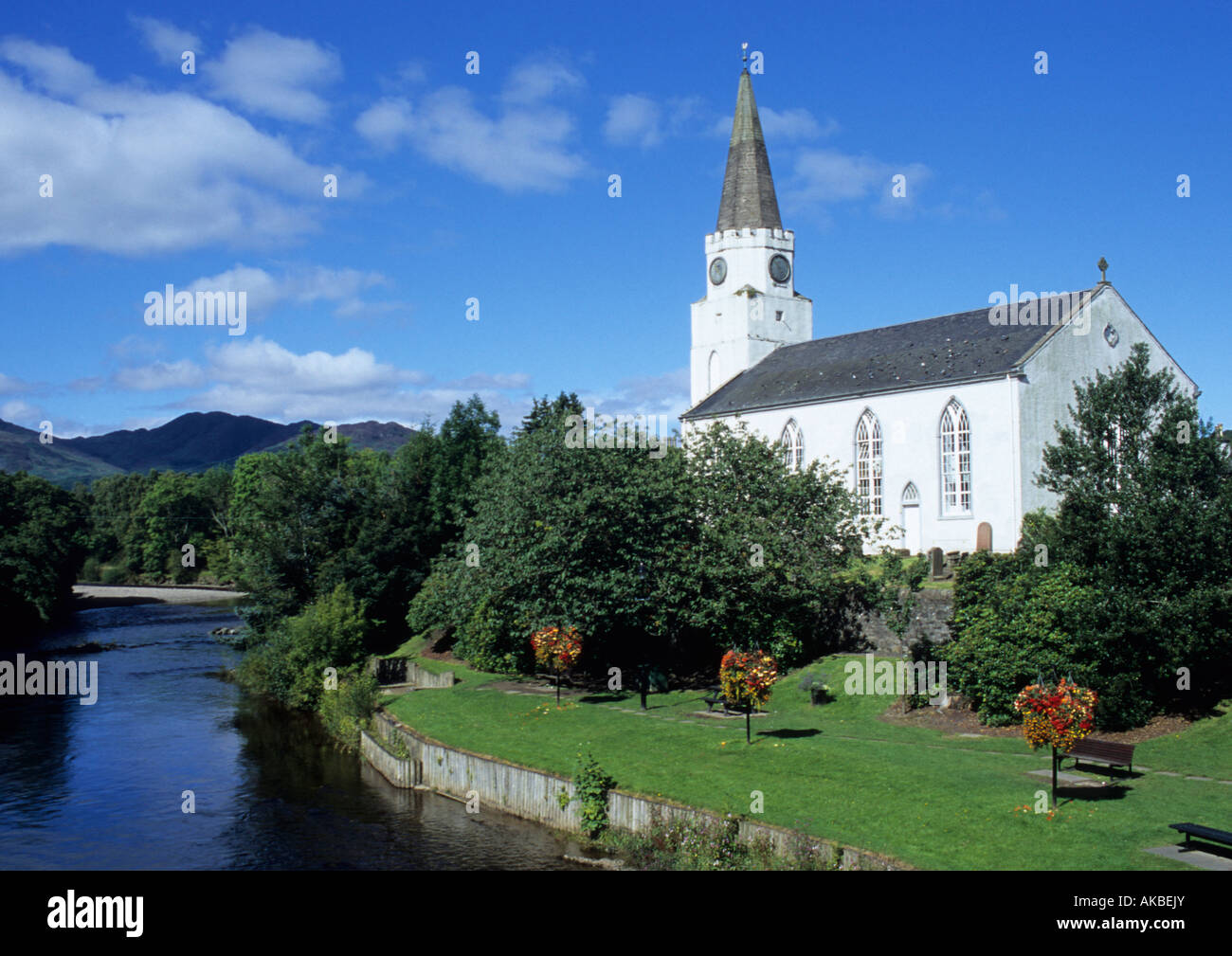 A View Of White Church In Comrie,Perthshire,Scotland Stock Photo - Alamy