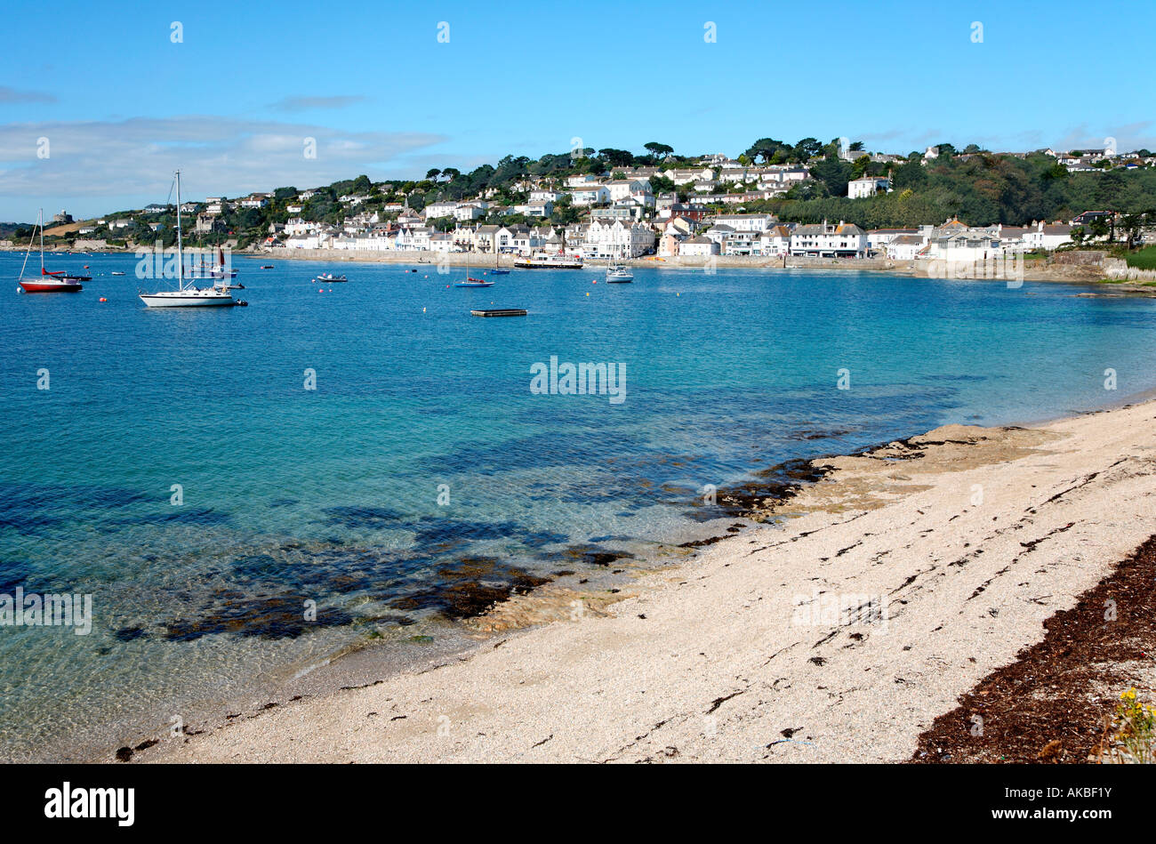 The beach at St. Mawes, Cornwall UK Stock Photo - Alamy