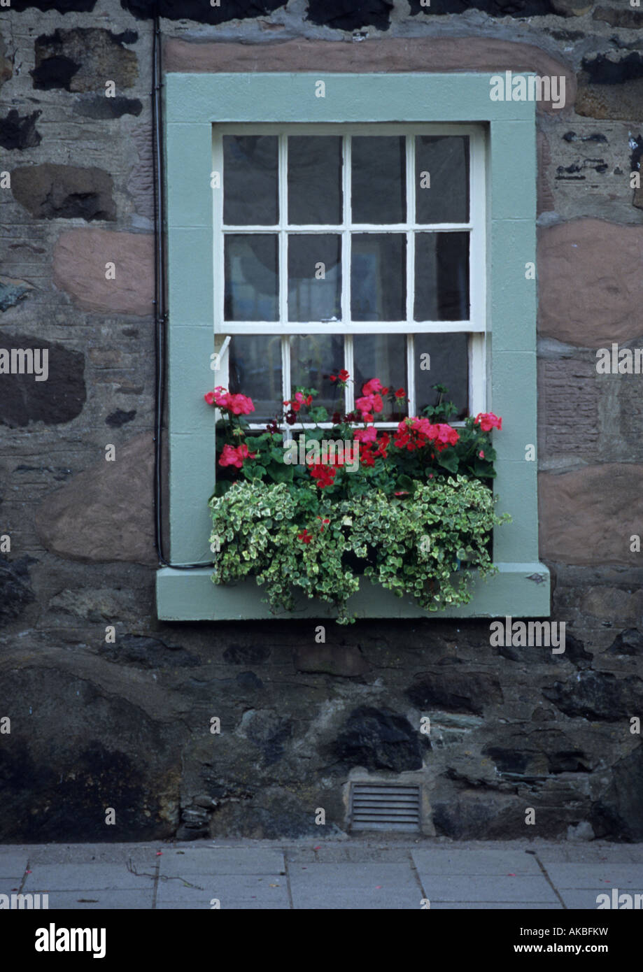 Window Of Old House In Comrie,Perthshire,Scotland,Uk Stock Photo - Alamy