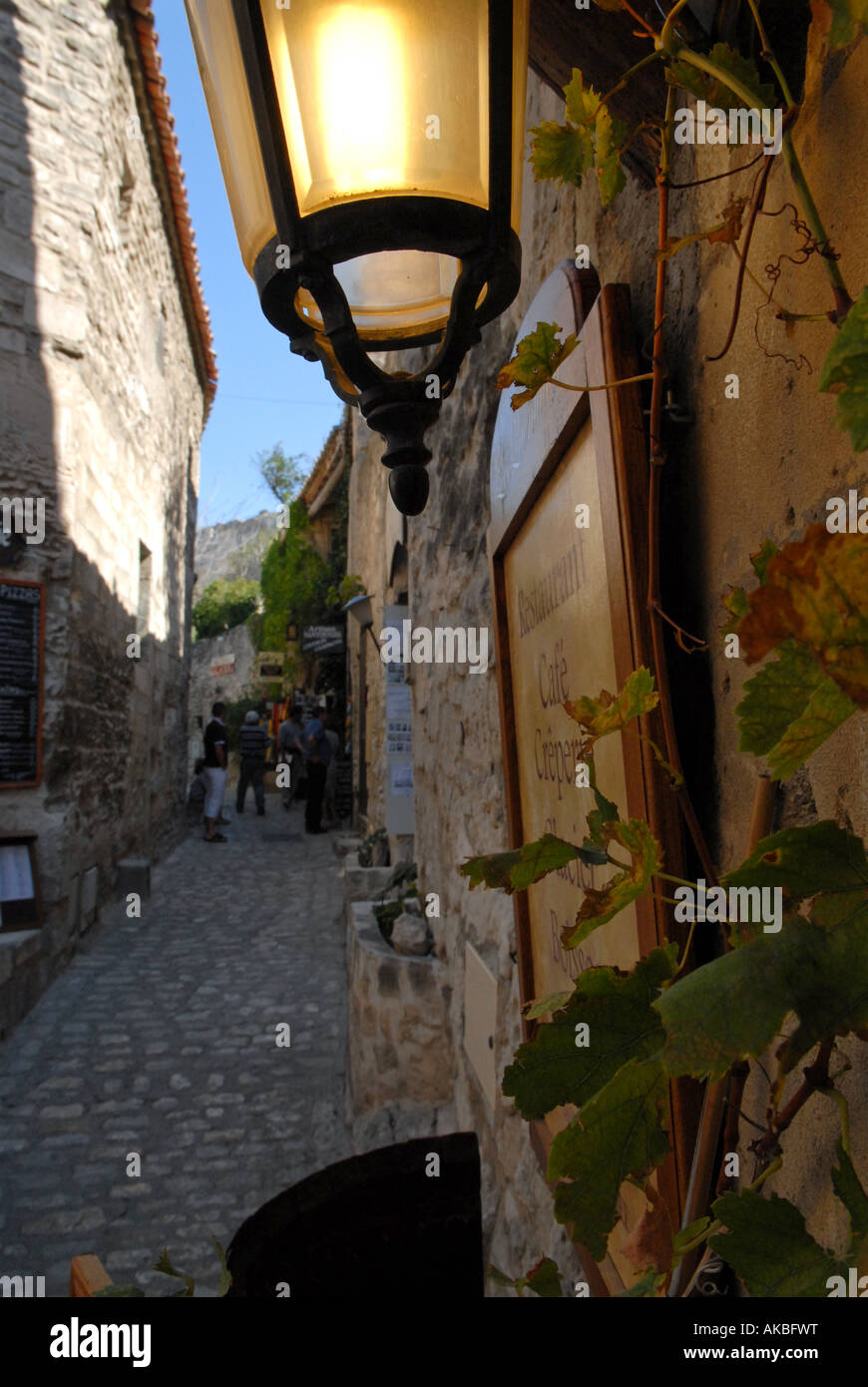 Alley Baux de Provence village France Stock Photo - Alamy