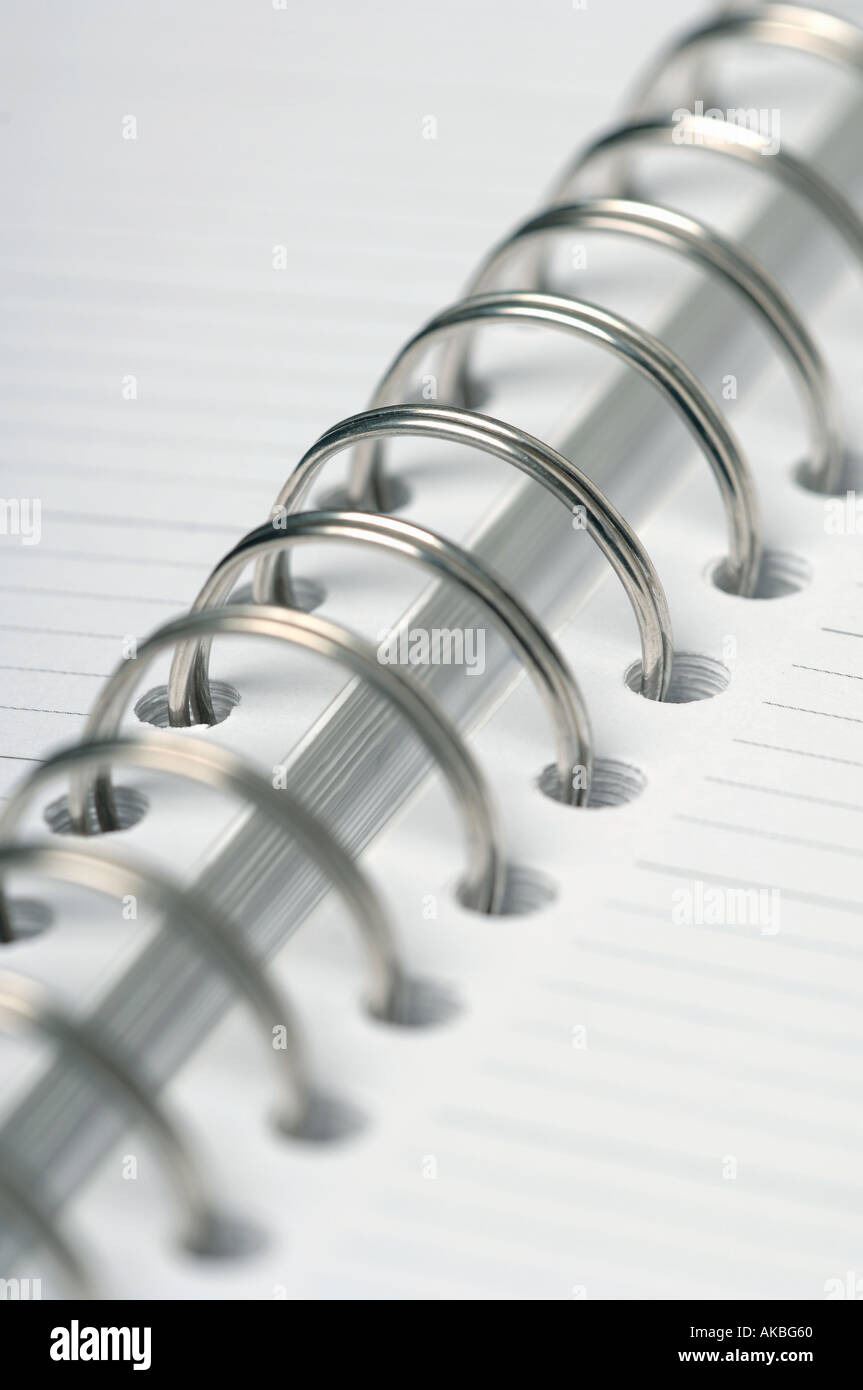 Close up spiral notebook spine hi-res stock photography and images - Alamy