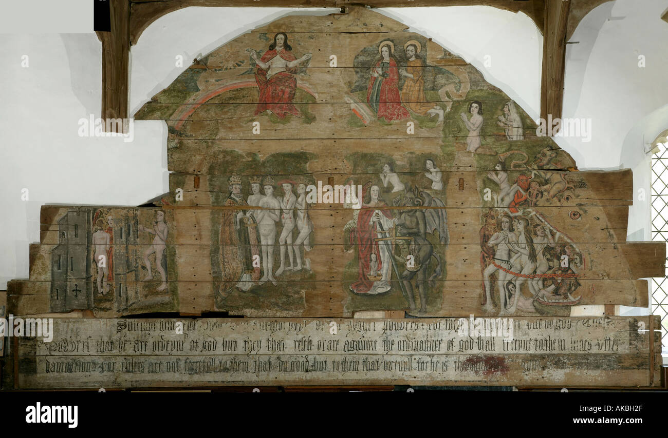 The Doom painting at Wenhaston church Suffolk Stock Photo - Alamy