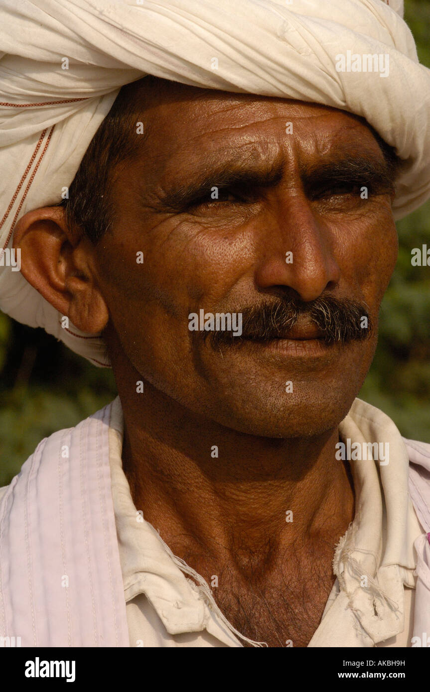Rabari man wearing his everyday dress which usually includes a white ...