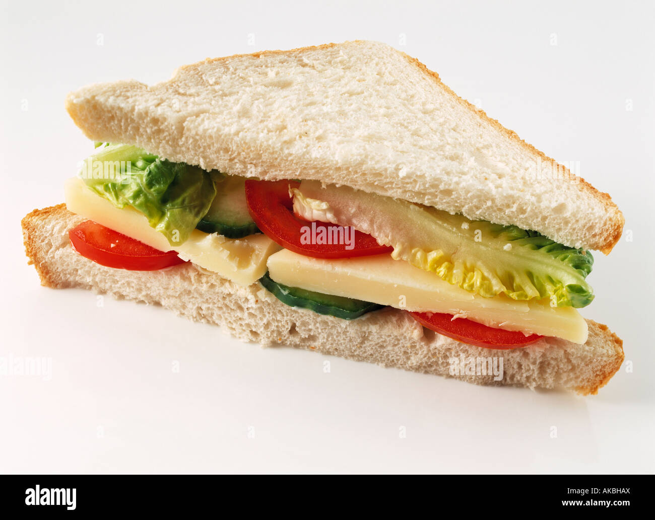 Triangular white bread lettuce sandwich hi-res stock photography and ...