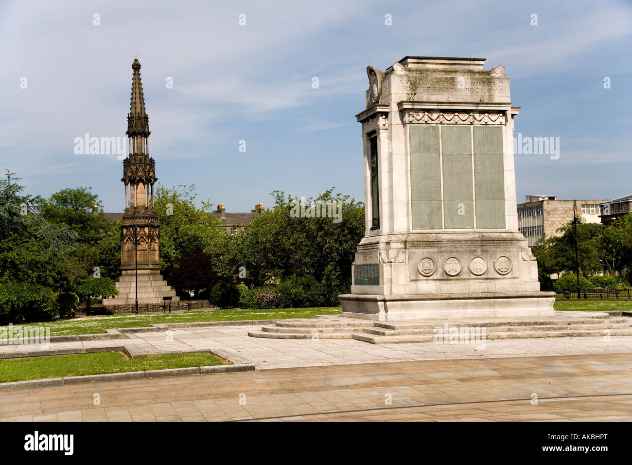 War Memorial in Hamilton Square, Birkenhead ,Wirral, England Stock ...