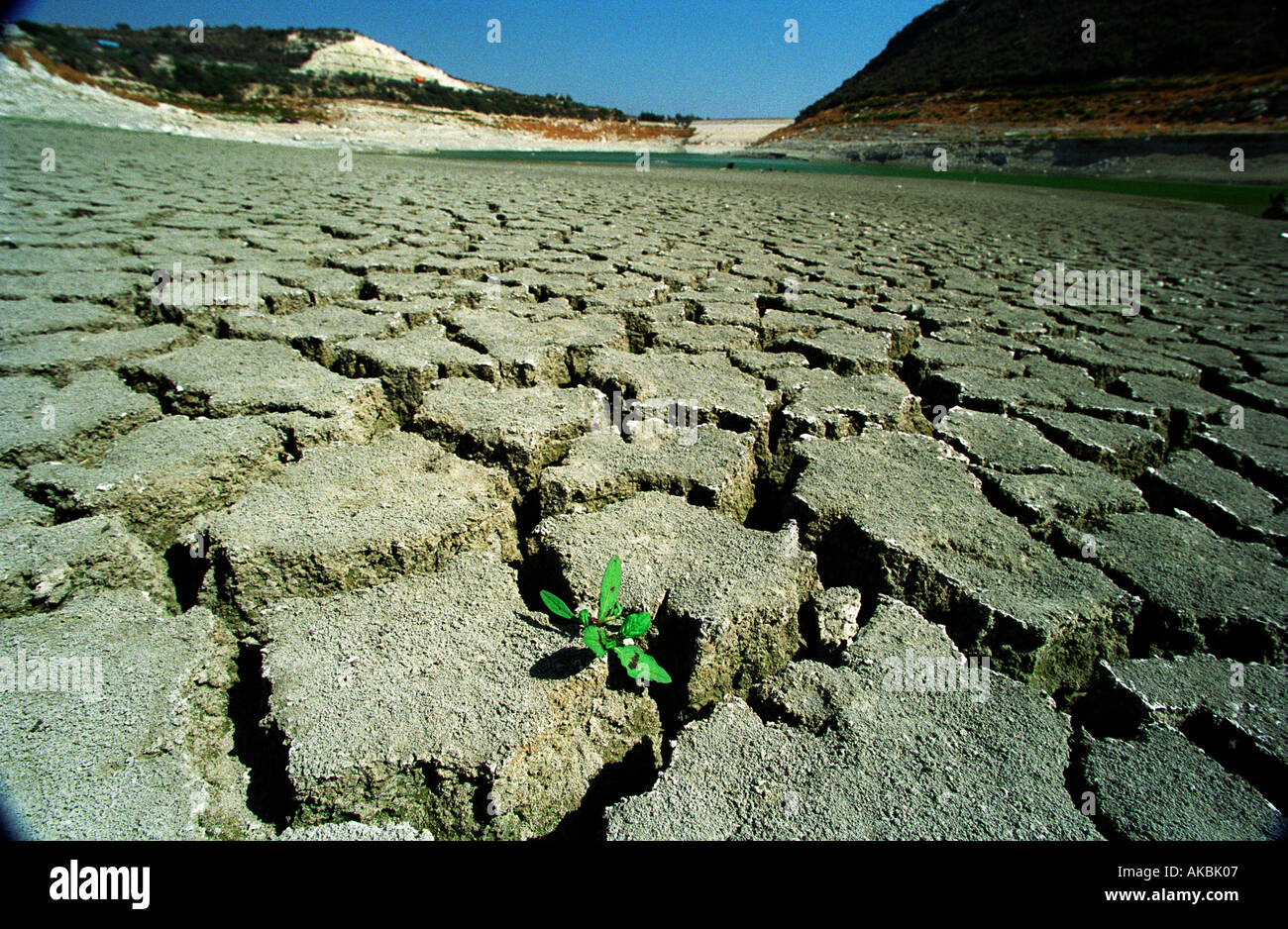 GERMASOGEIA DAM, Cyprus, without water Stock Photo - Alamy