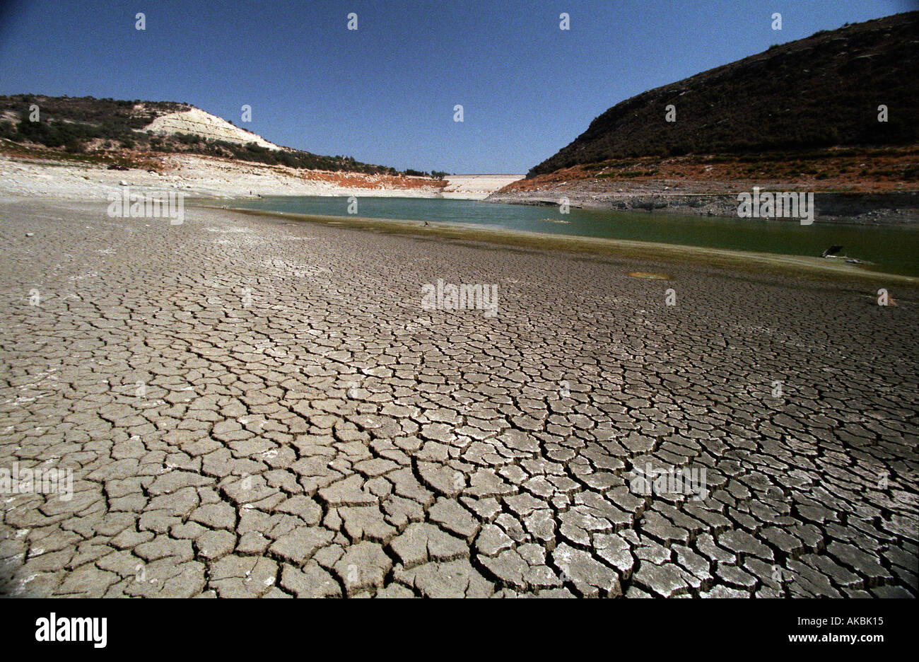 GERMASOGEIA DAM, Cyprus, without water Stock Photo - Alamy