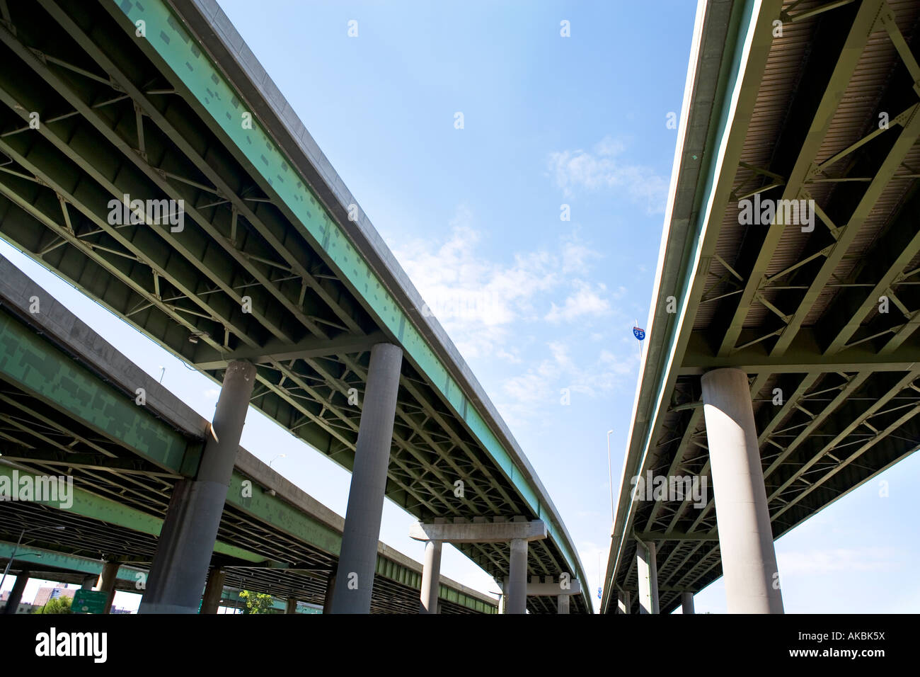 OVERPASS, COMMUTING, HIGHWAY, UNDERNEATH, VIEW FROM BELOW, NOBODY ...