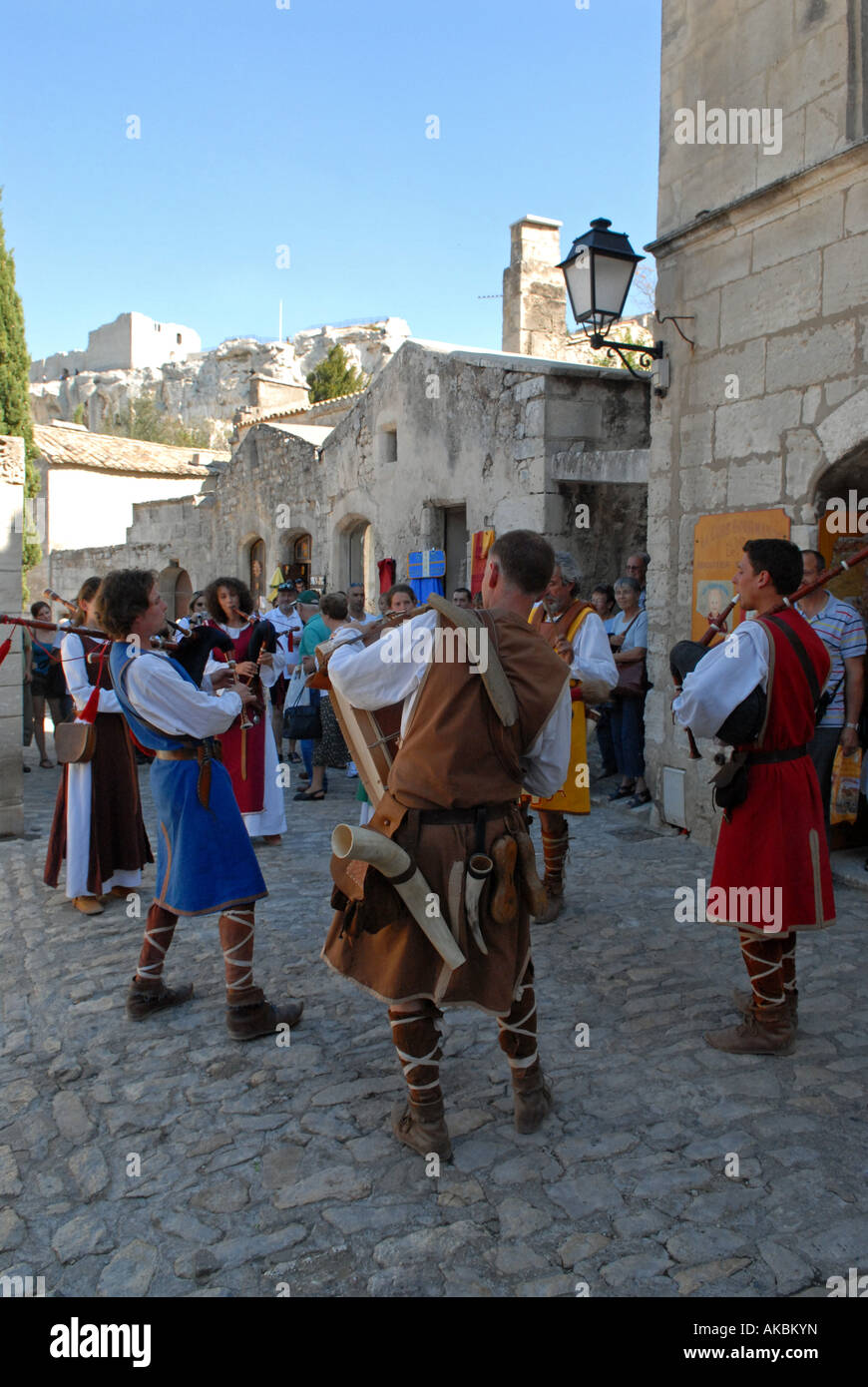 Medieval festival in the village of Baux de Provence France Stock Photo ...