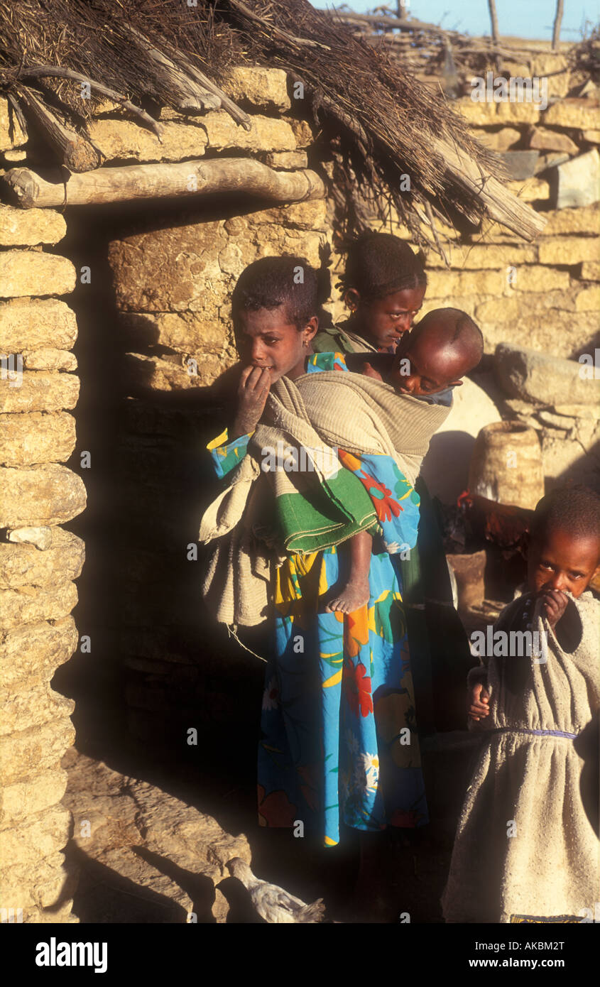 Children at their home in Ethiopia Stock Photo - Alamy
