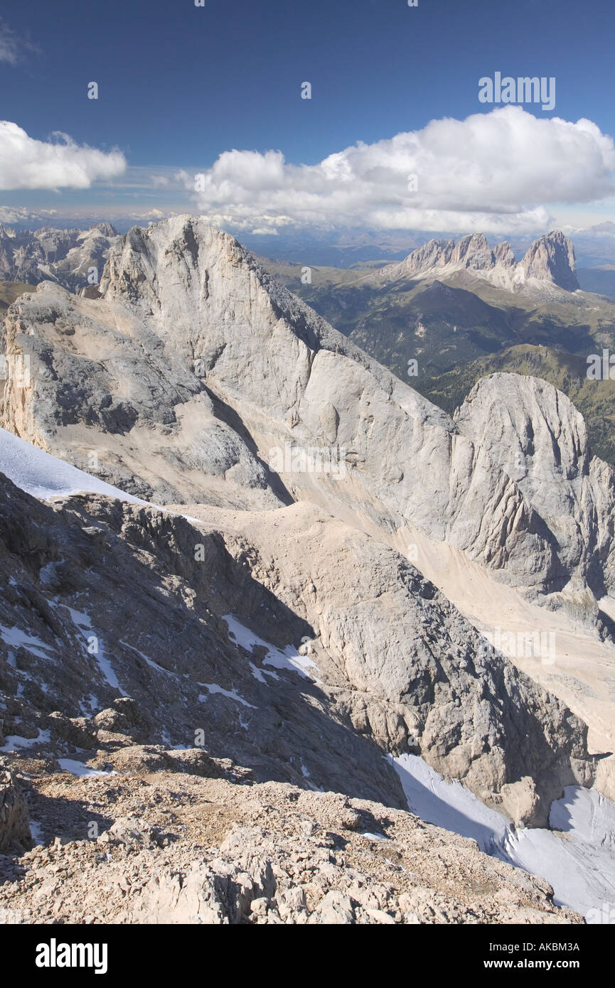 The Gran Vernel from the summit of the Marmolada Italian Dolomites ...